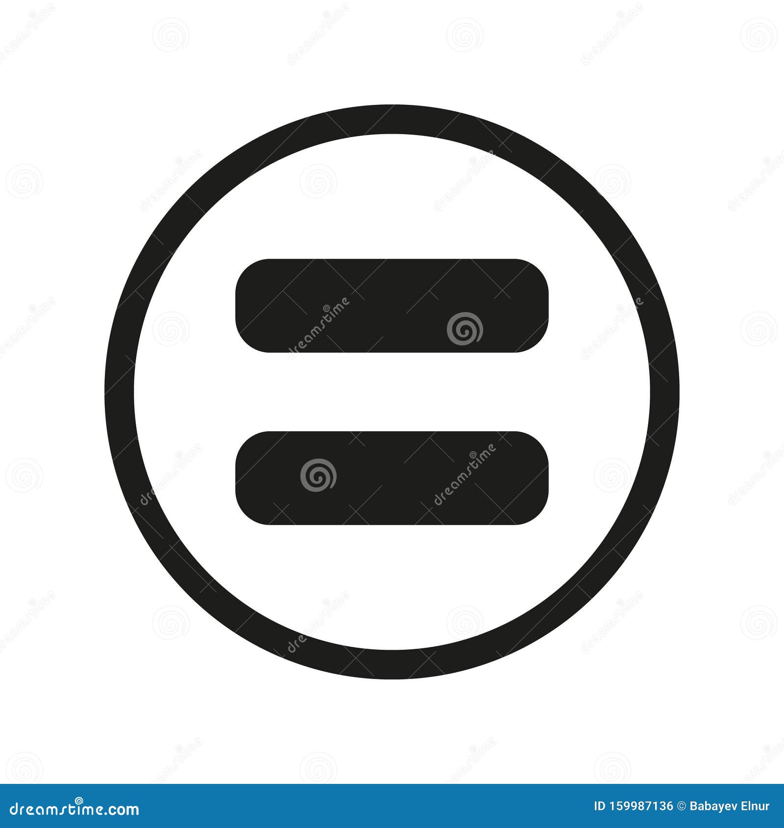 Equal Sign. Flat Style. Equal Icon Illustration Isolated on White ...