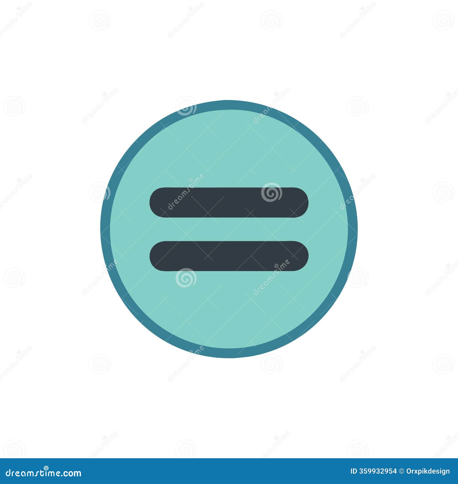 Equal Symbol Icon for Educational Use Stock Illustration - Illustration ...