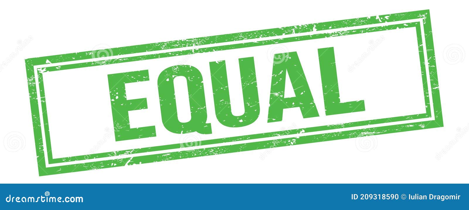EQUAL Text on Green Grungy Vintage Stamp Stock Illustration ...