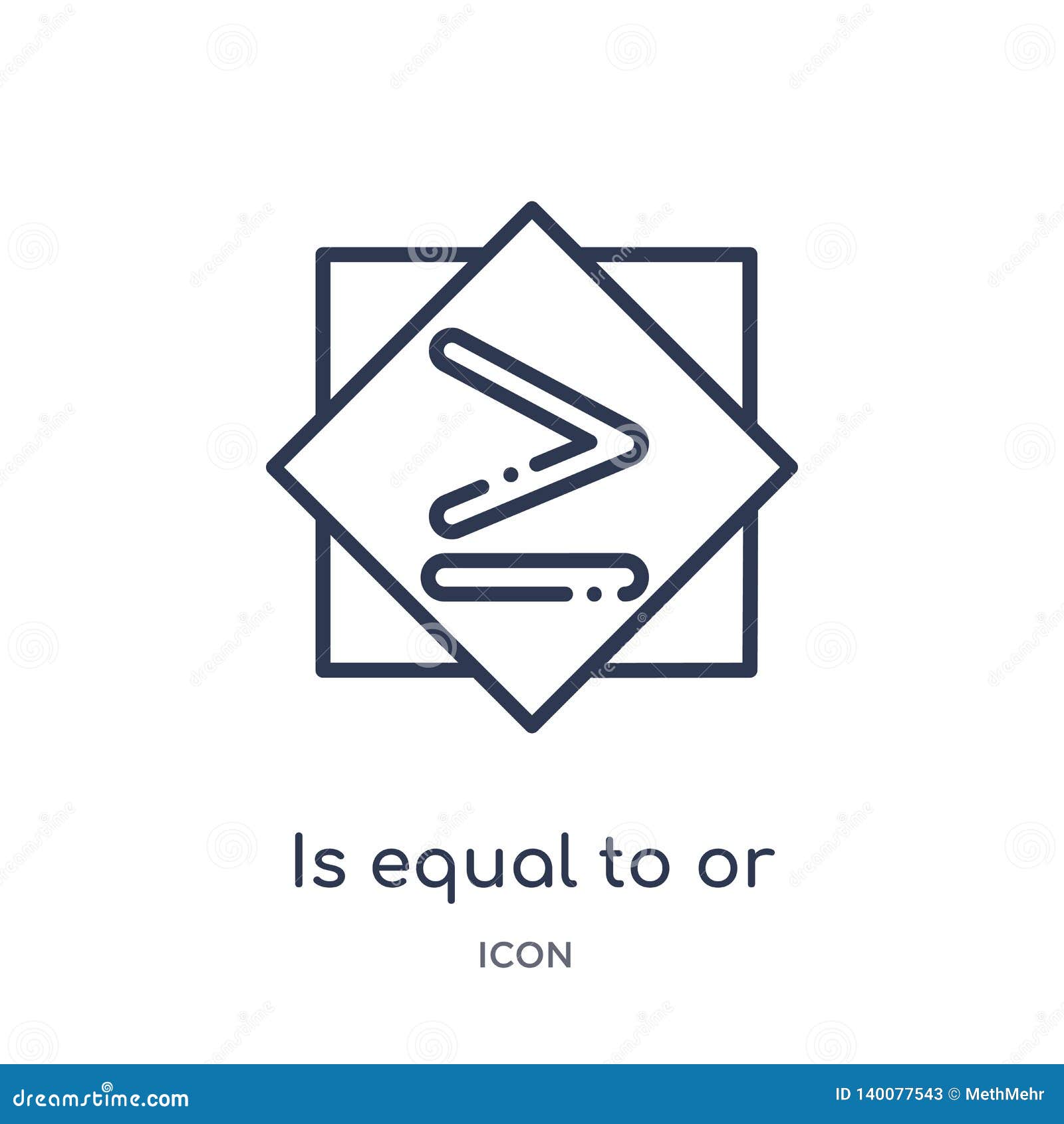 Is Equal To Or Greater Than Symbol Vector Icon On White Background Flat Vector Is Equal To Or