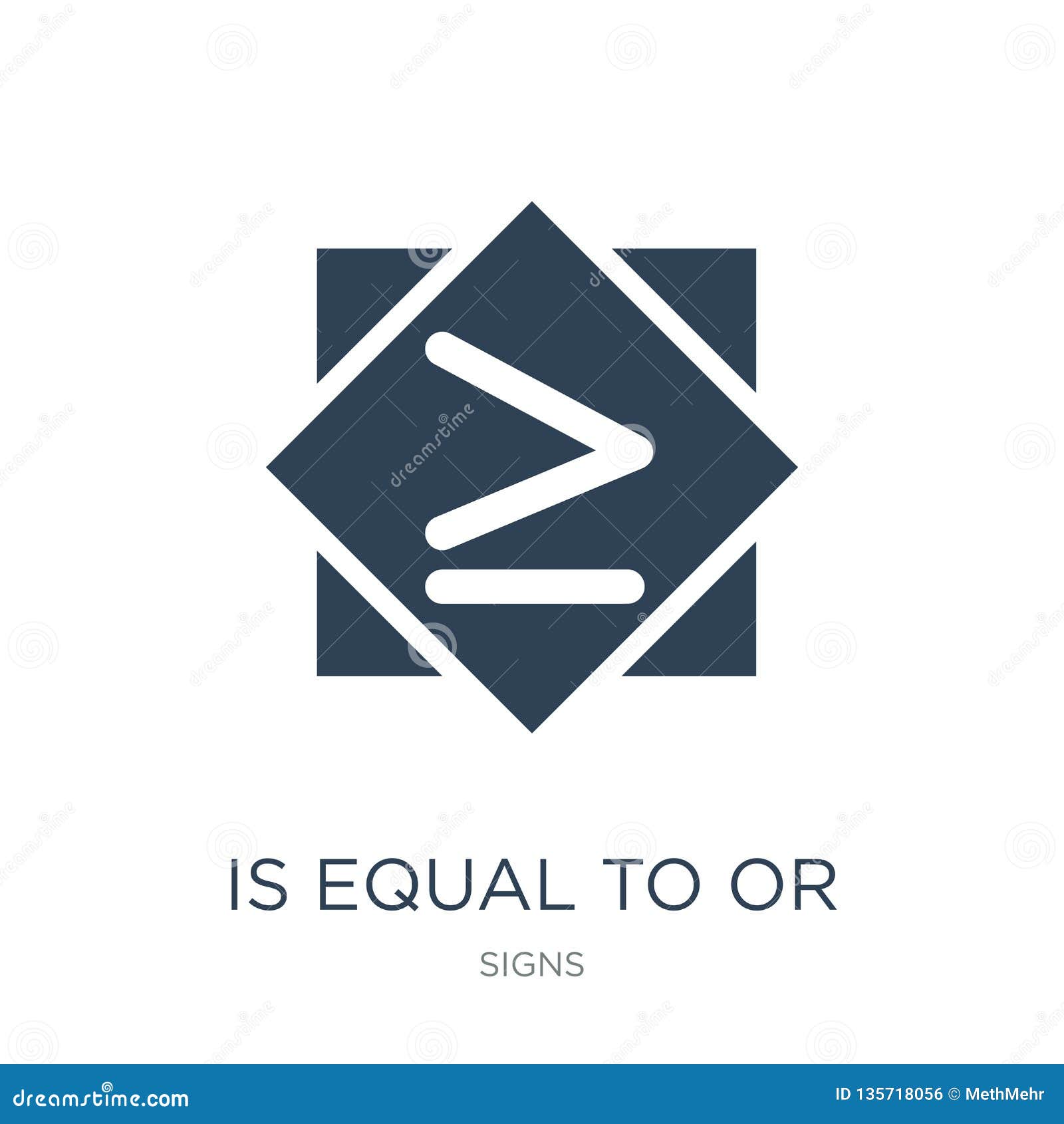 Is Equal To Or Greater Than Symbol Icon Vector Sign And Symbol Isolated On White Background Is