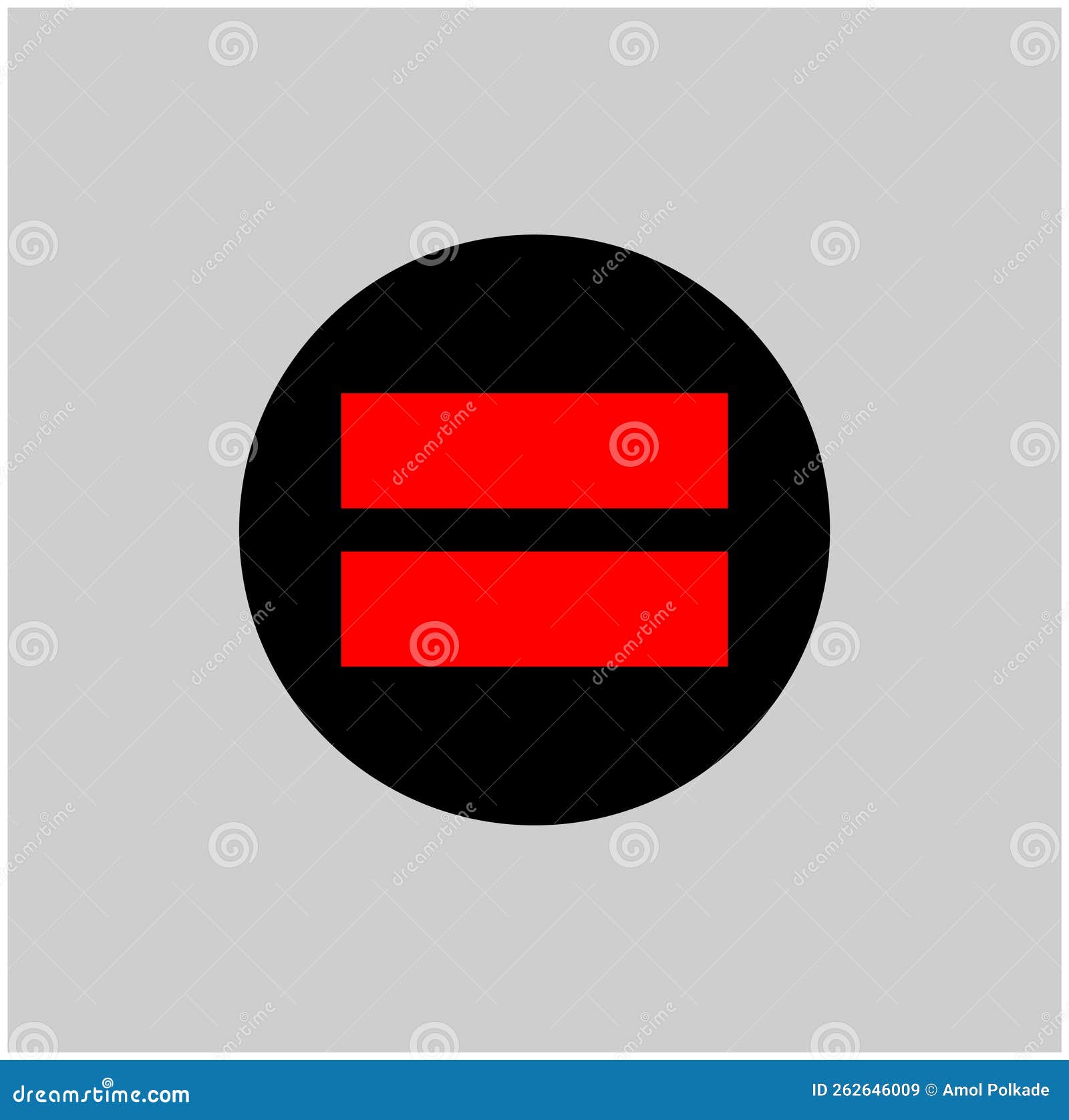 `is Equal To` Vector Symbol. Equal Vector Red Sign Stock Vector ...