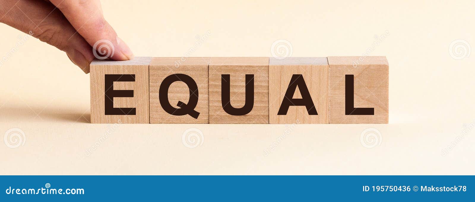 EQUAL Word Made with Building Blocks, Business Concept Stock Photo ...