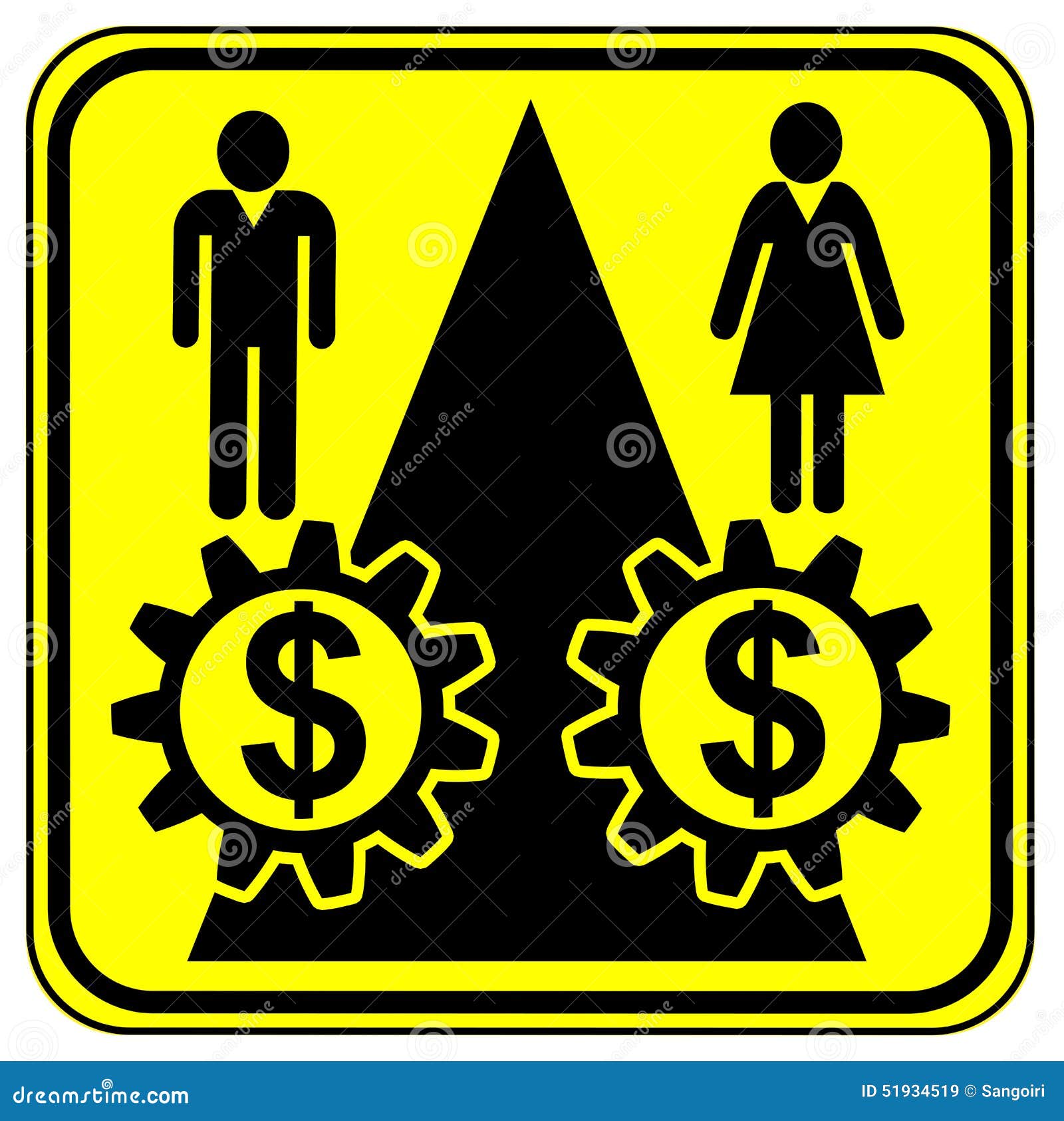 Equal Work Equal Payment stock illustration. Illustration of ...