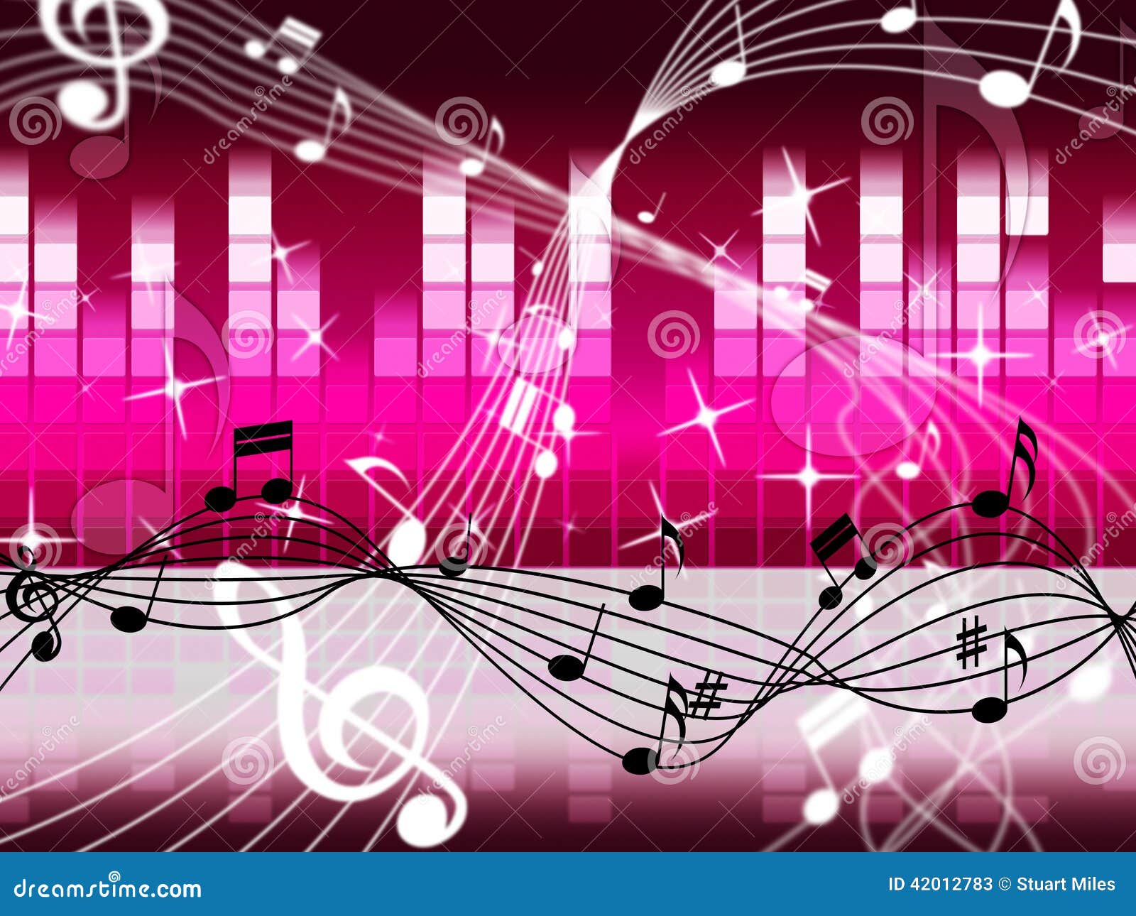 Equaliser Notes Means Sound Track and Backgrounds Stock Illustration ...