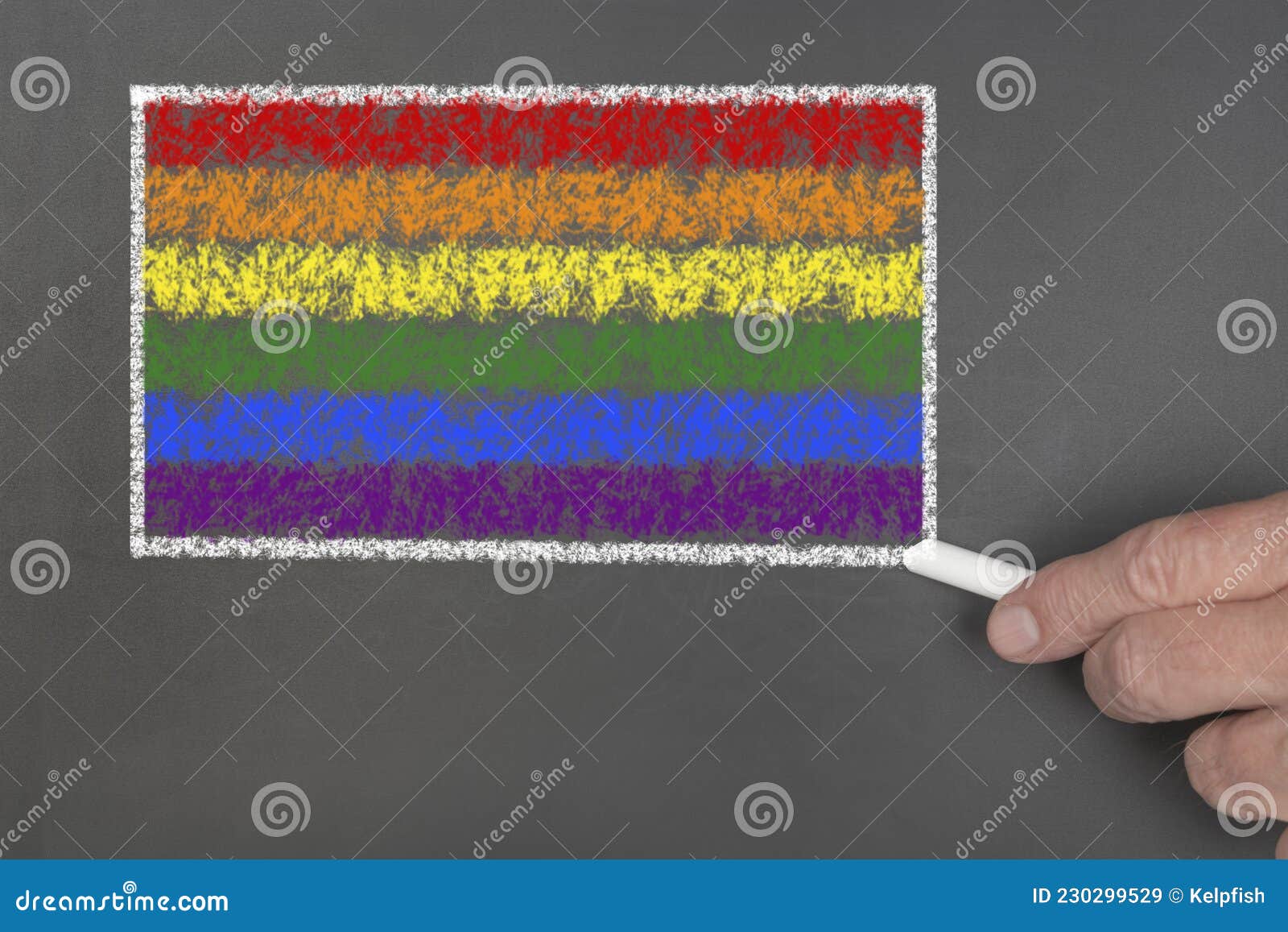 Equality Chalk Flag on Blackboard Stock Image - Image of discrimination ...
