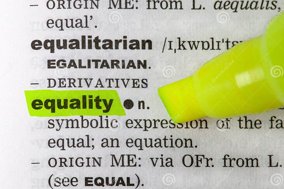 Equality dictionary stock photo. Image of highlighted - 7487412