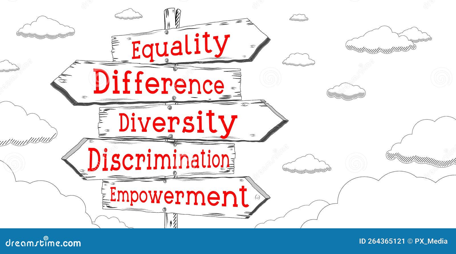 Diversity Discrimination Minorities Cartoon Vector | CartoonDealer.com ...