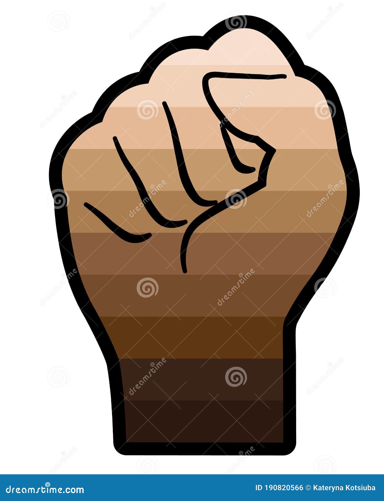 Equality Fist with Gradient Stock Vector - Illustration of crowd, card ...