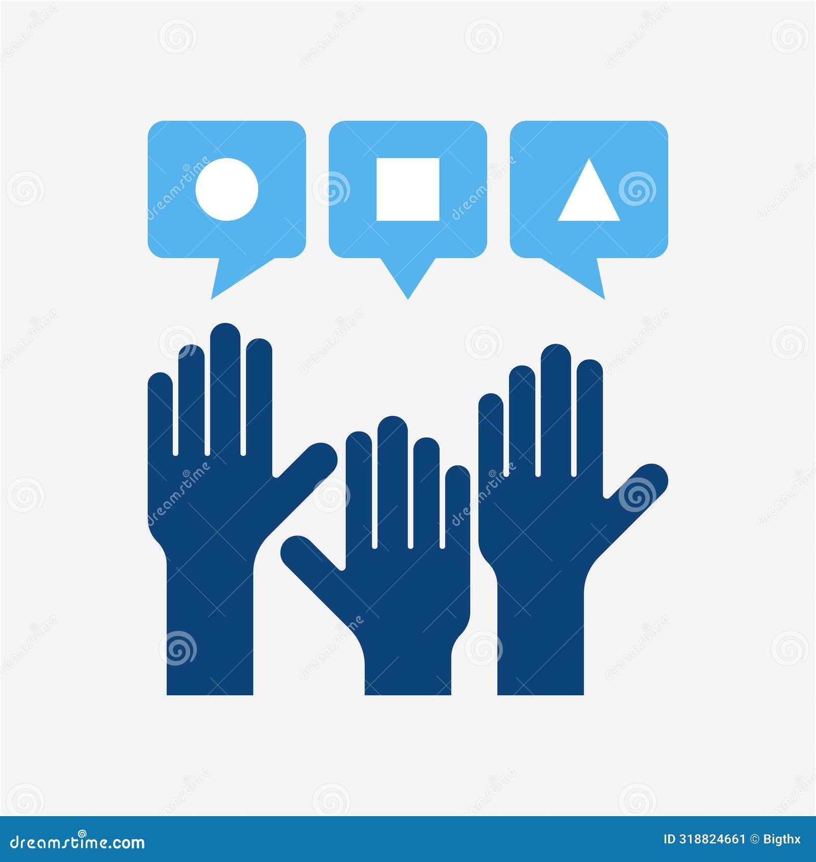 Equality Gets Freedom Of Speech And Different Opinions Icon Cartoon ...