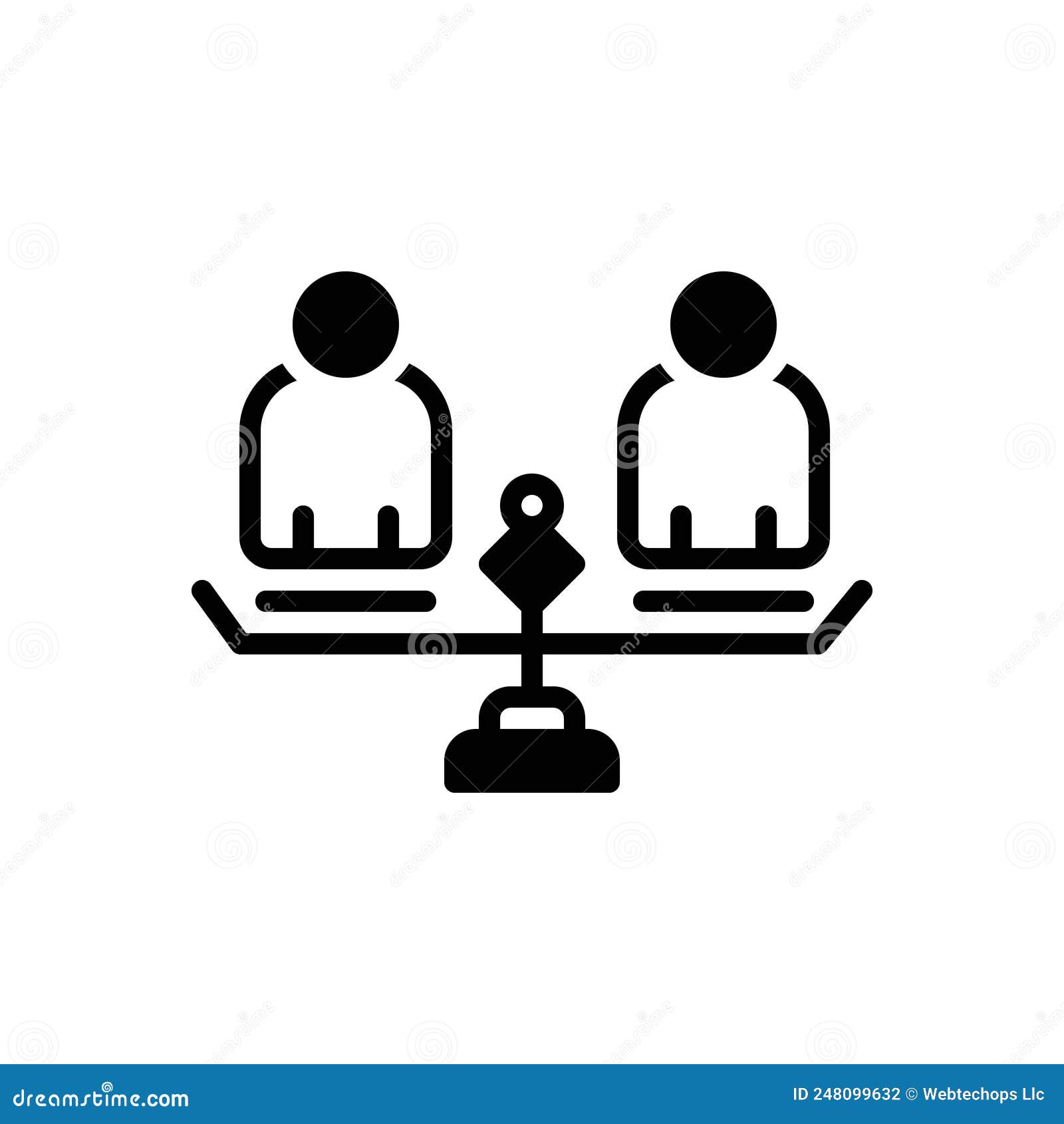 Black Solid Icon for Equality, Similarity and Parity Stock Vector ...