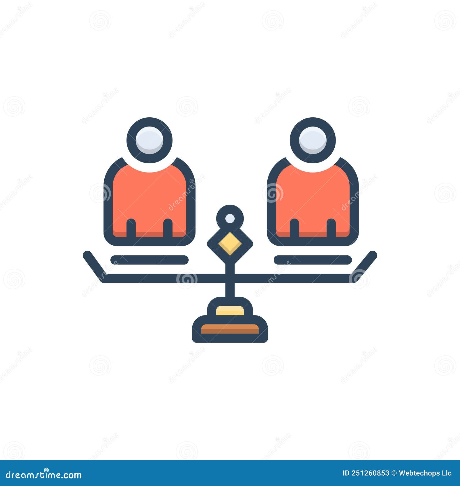 Color Illustration Icon for Equality, Similarity and Parity Stock ...