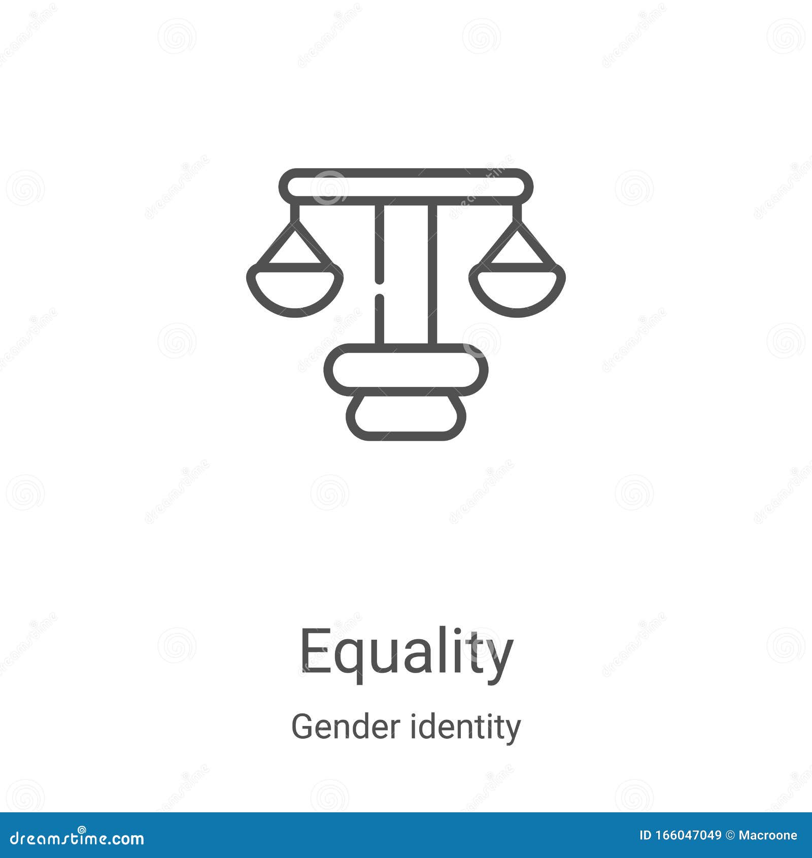 Equality Icon Vector from Gender Identity Collection. Thin Line ...