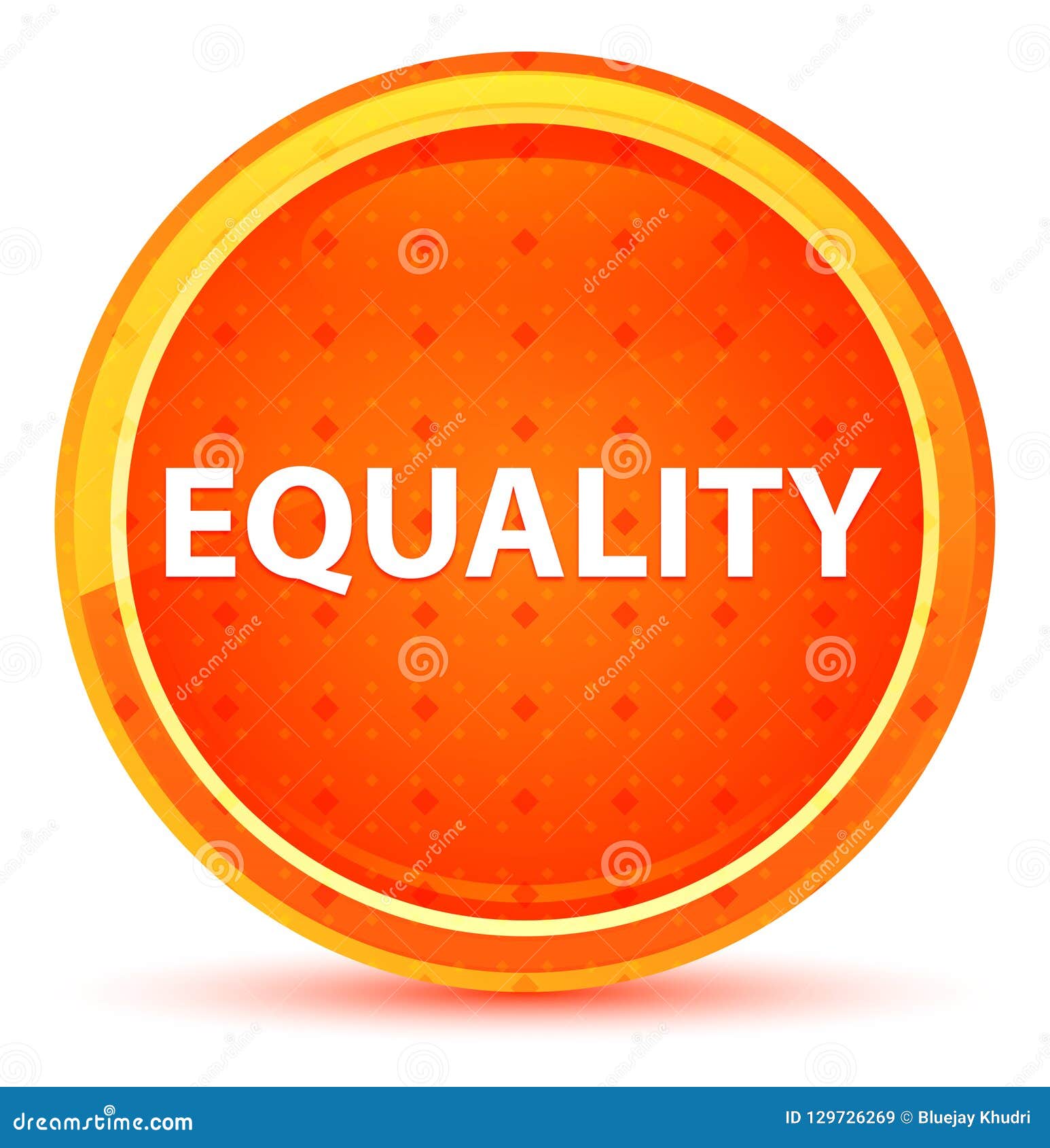 Equality Natural Orange Round Button Stock Illustration - Illustration ...