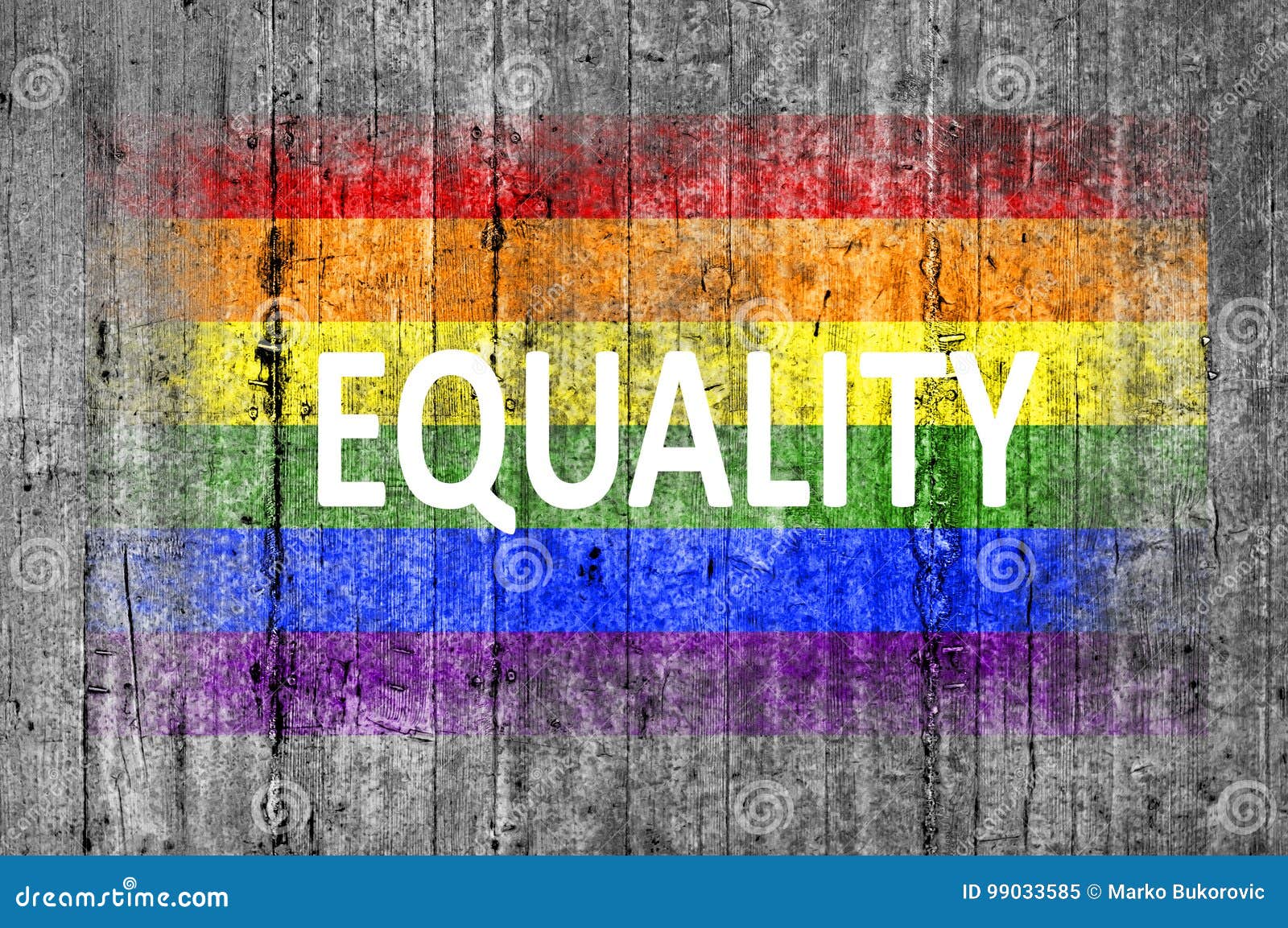 Equality and LGBT Flag Painted on Background Texture Gray Concrete ...