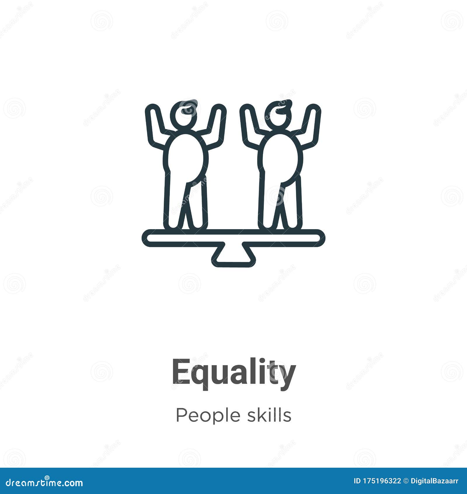 Equality Outline Vector Icon. Thin Line Black Equality Icon, Flat ...