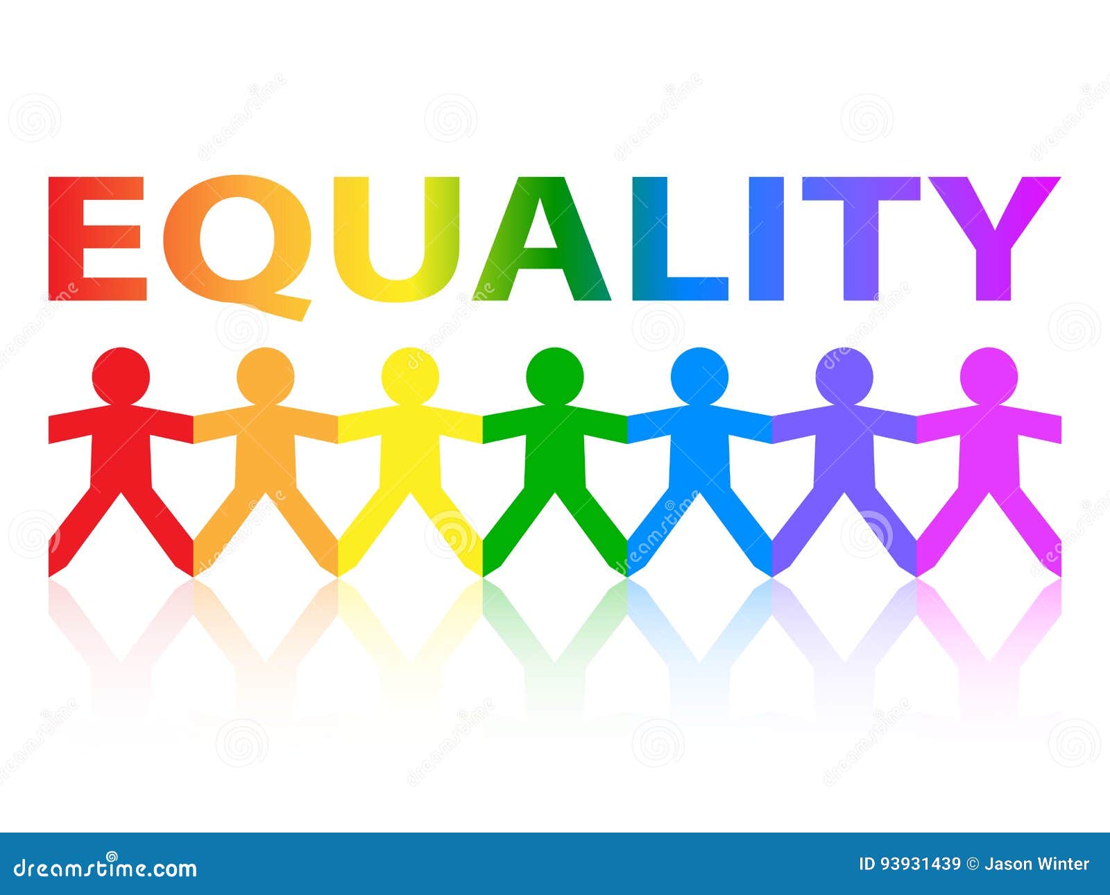 Equality Paper People Rainbow Stock Vector - Illustration of paper ...