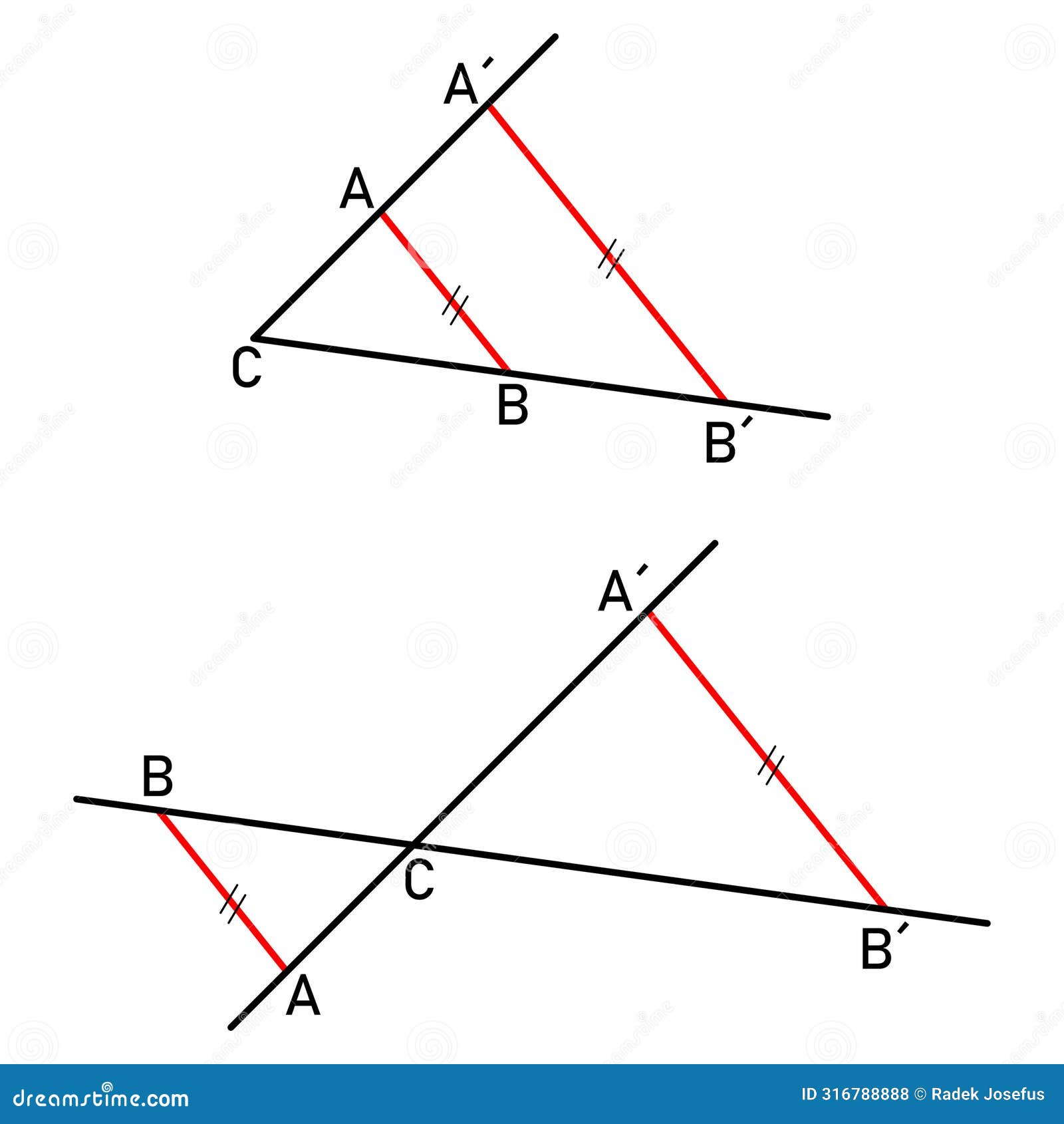 Equality of parallel lines stock illustration. Illustration of creative ...