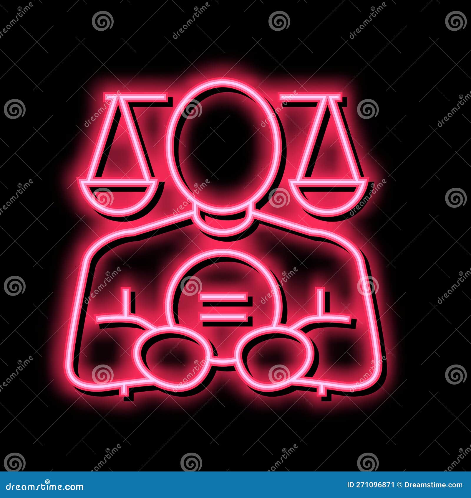 Equality People Value Neon Glow Icon Illustration Stock Vector ...
