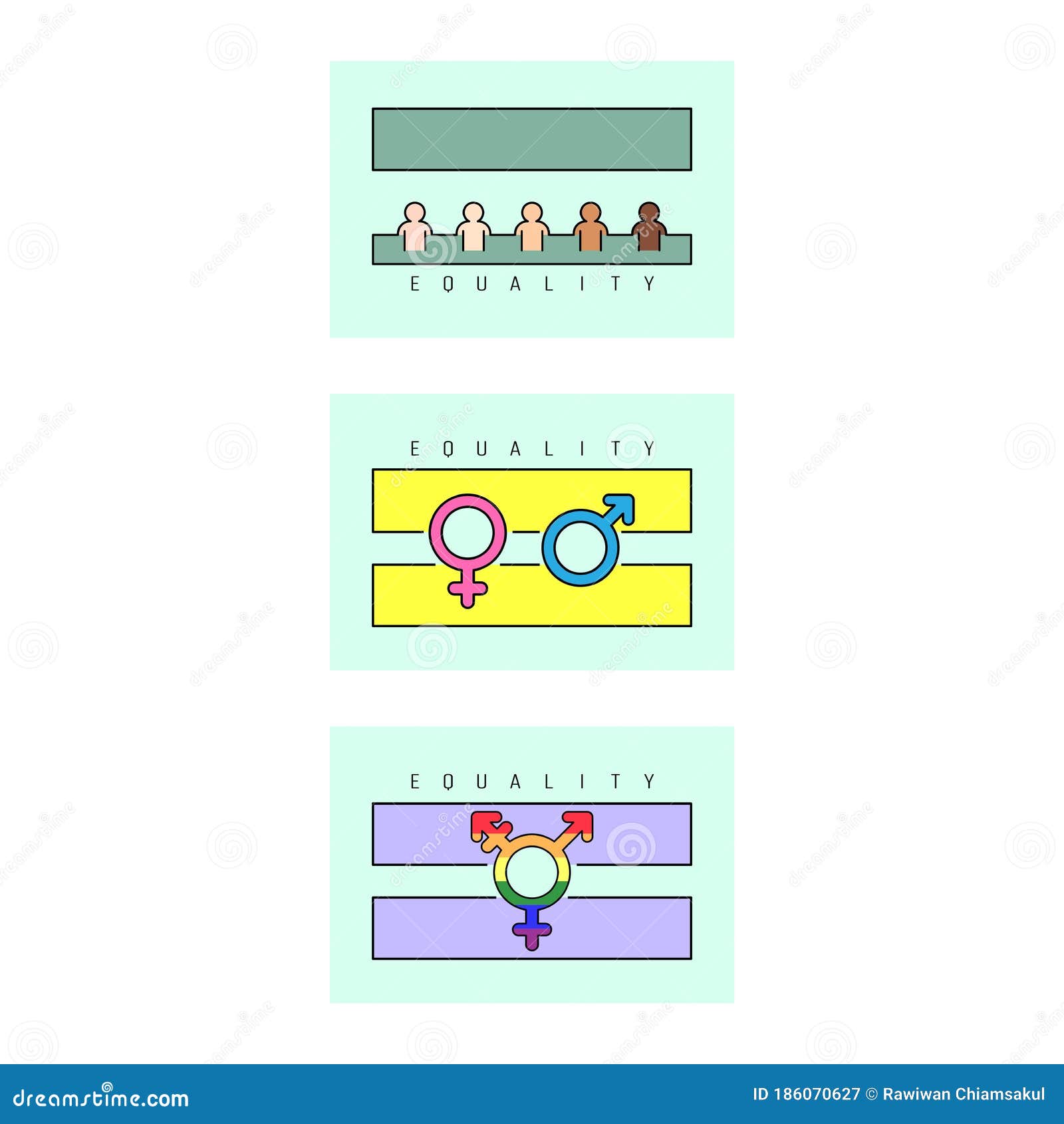 Equality Symbol Set stock vector. Illustration of icon - 186070627