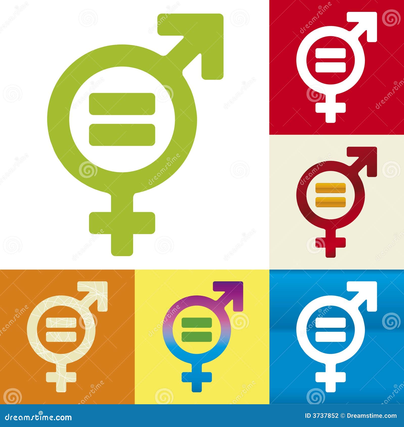 Equality symbol (vector) stock vector. Illustration of feminism - 3737852