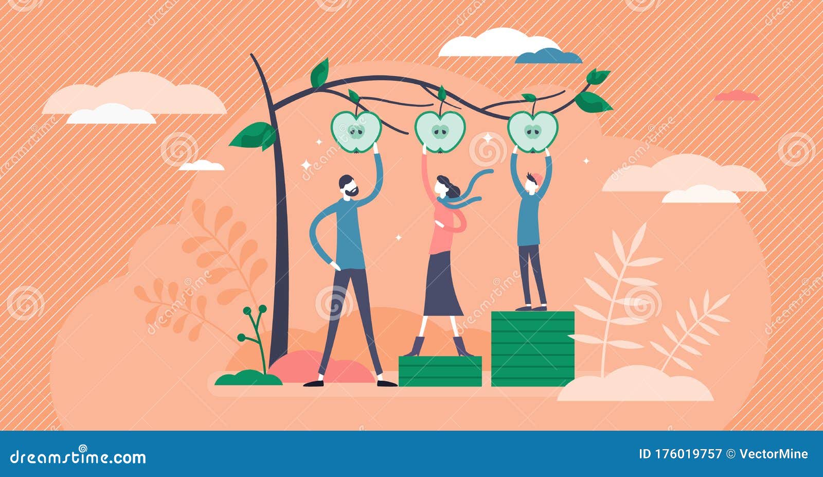 Equality Vector Illustration. Same Status Possibly Flat Tiny Person ...