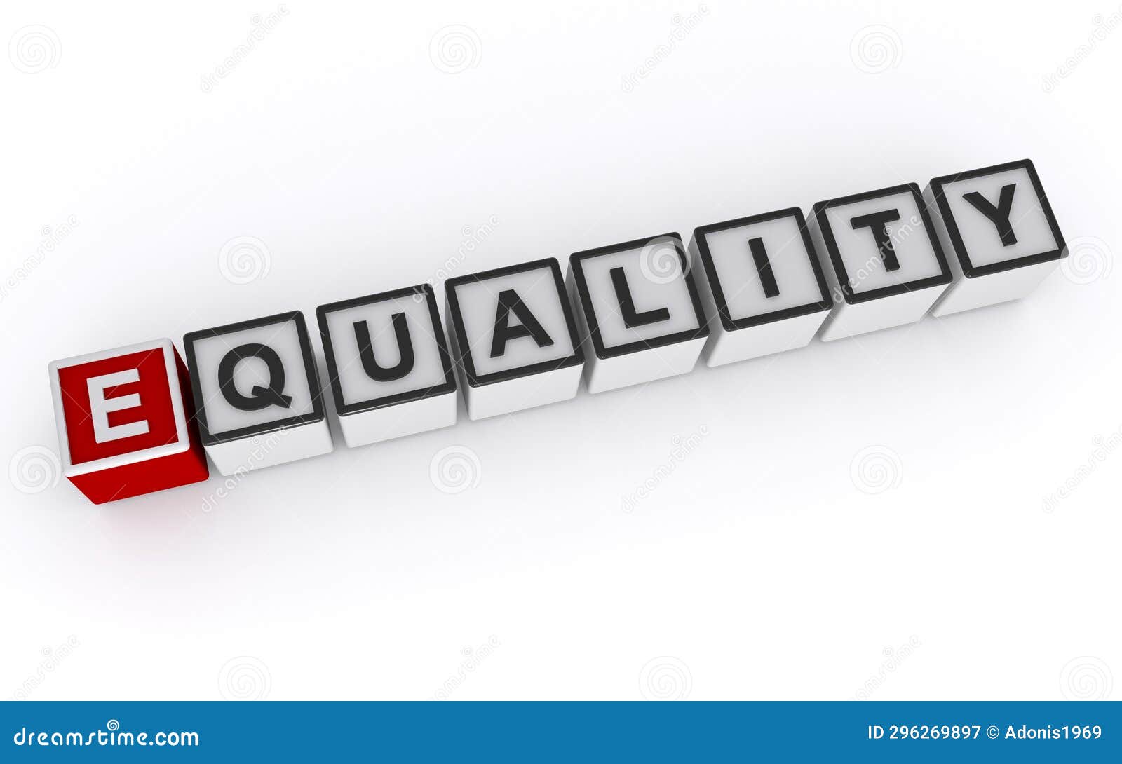 Equality Word Block on White Stock Image - Image of society, inclusion ...