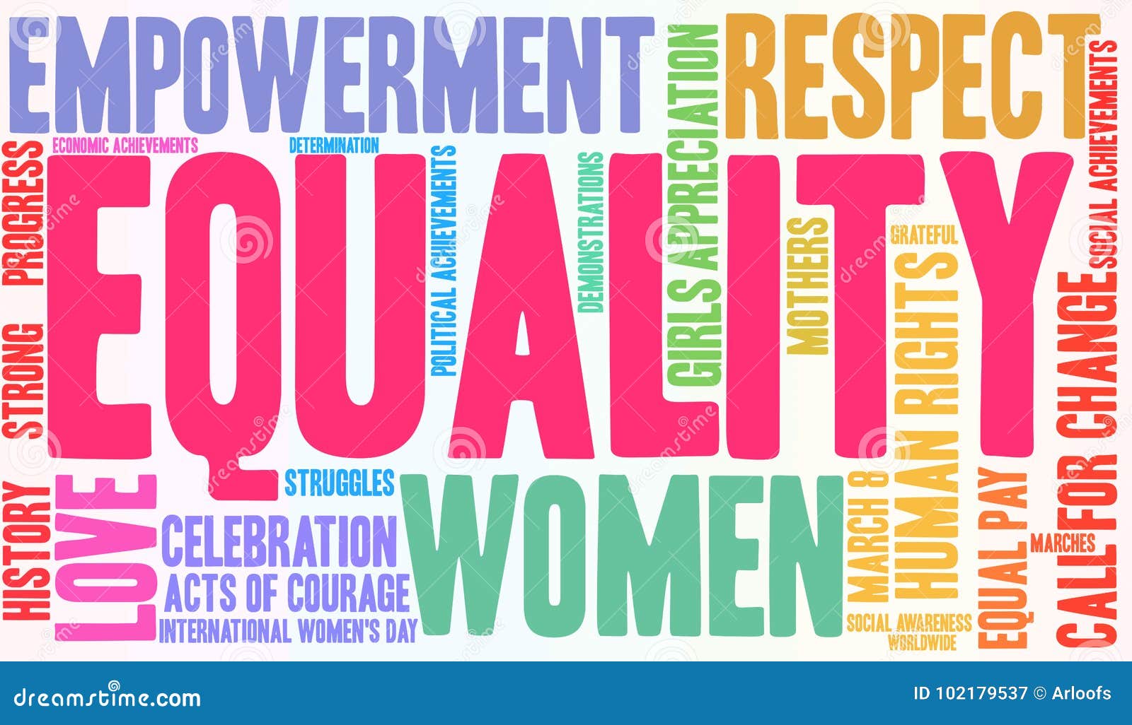 Womens Equality Day Banner With Venus Symbol. Cartoon Vector ...