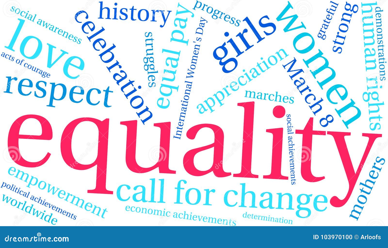 Equality Word Cloud stock illustration. Illustration of rights - 103970100