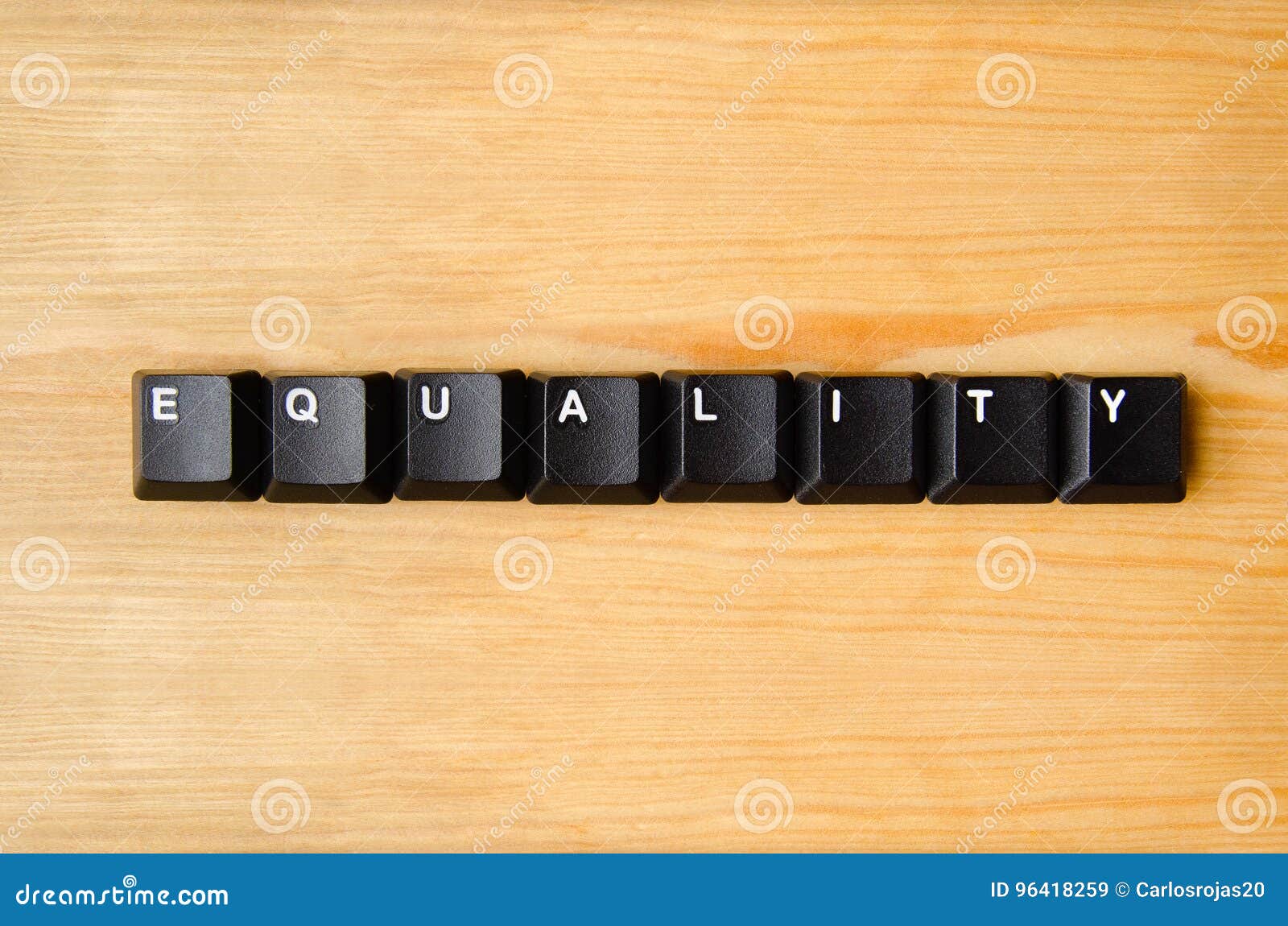 EQUALITY Word Carved Out Of Plywood. Symbol Of Gender Equality. White ...