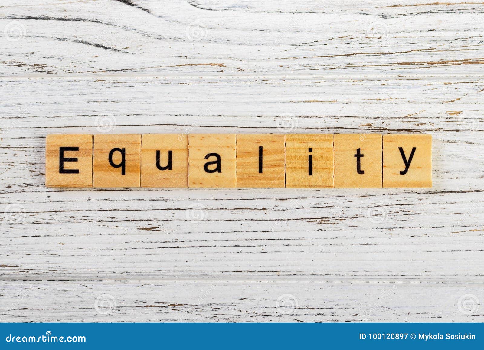 EQUALITY Word Made with Wooden Blocks Concept Stock Image - Image of ...