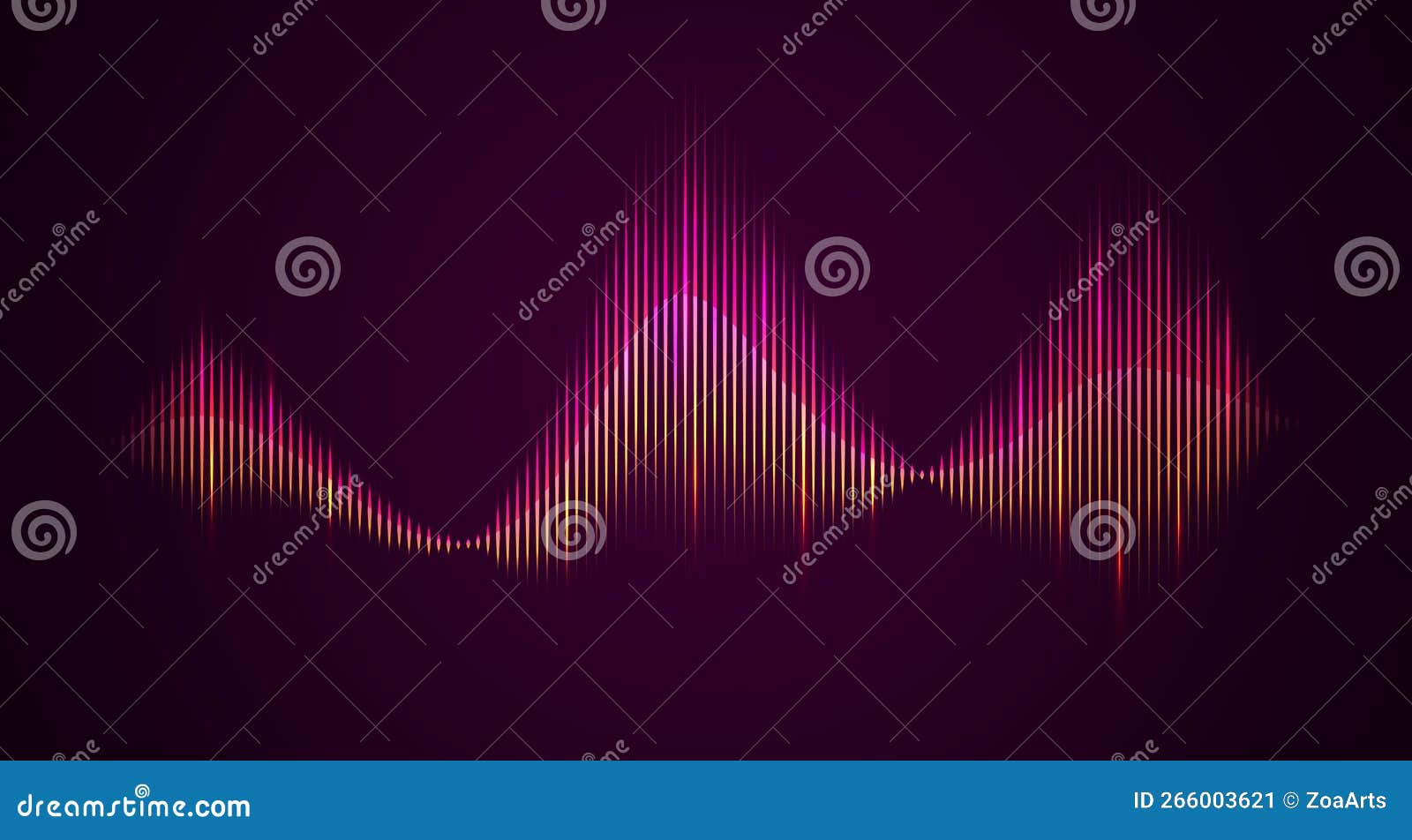 Colorful Abstract Equalizer on Dark Background Stock Vector ...