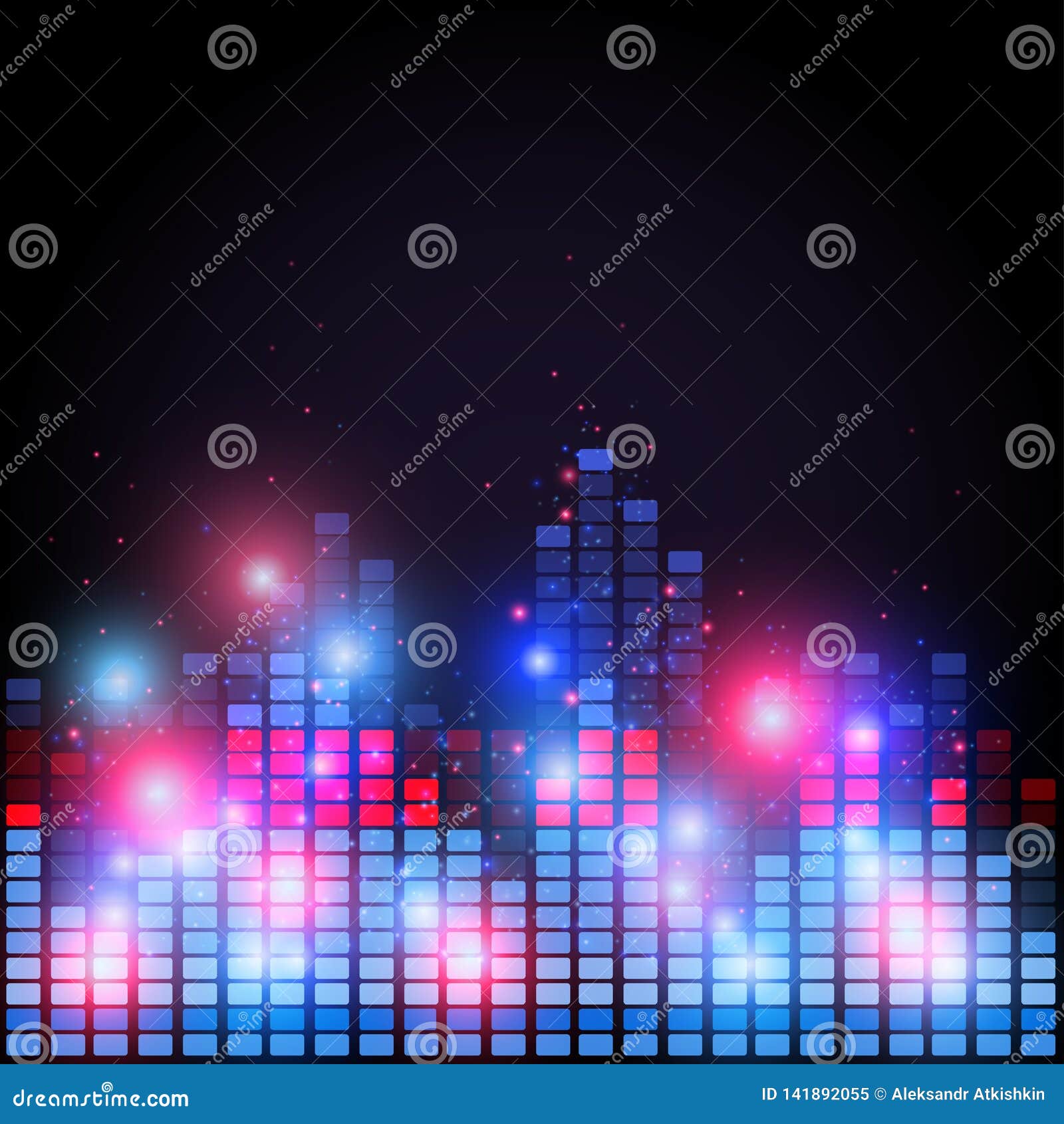 Equalizer on Abstract Technology Background Stock Vector - Illustration ...