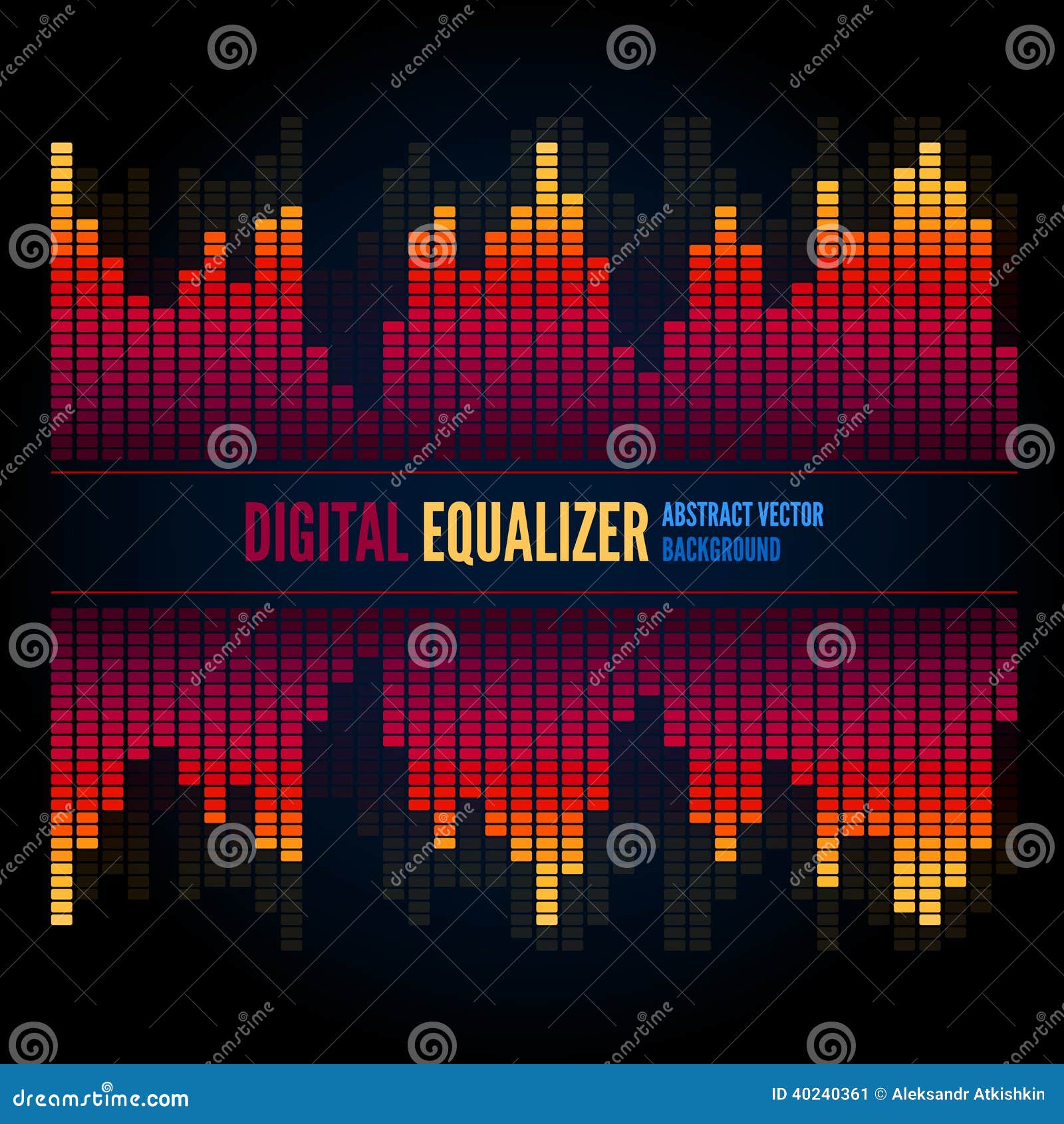 Equalizer on Abstract Technology Background Stock Vector - Illustration ...
