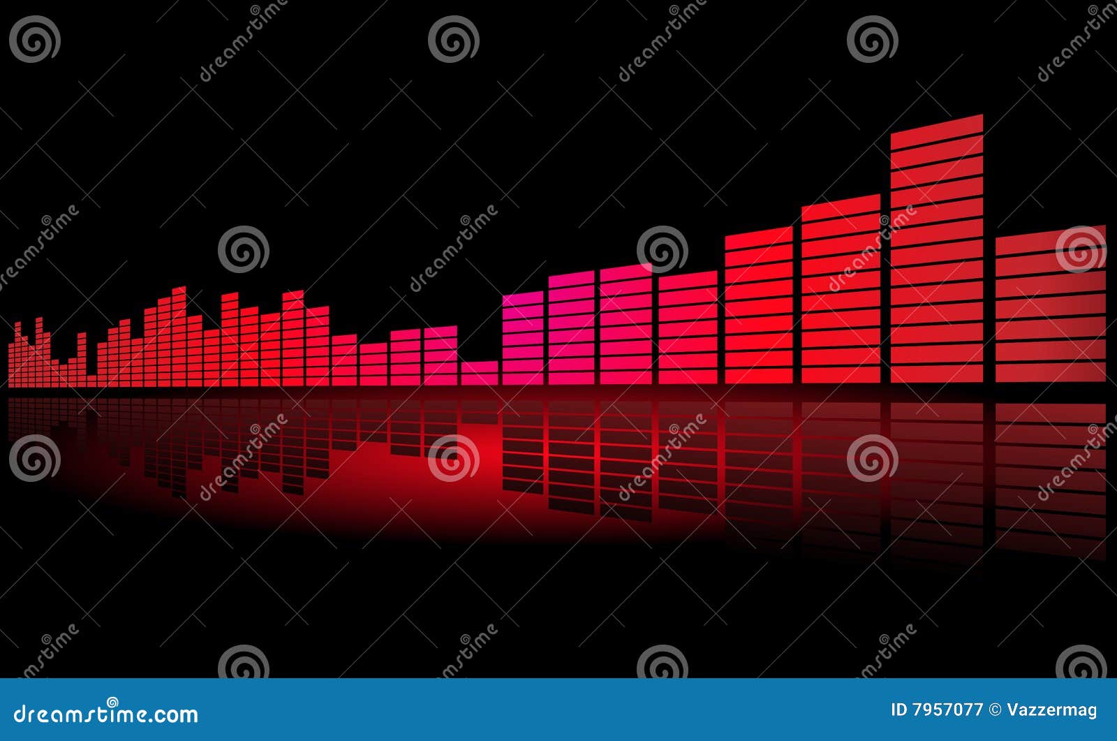 Equalizer Bar on a Shiny Surface Stock Vector - Illustration of design ...