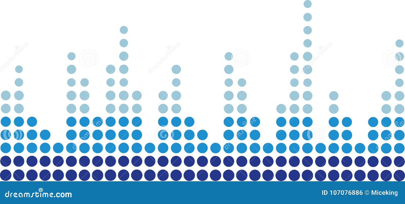 Equalizer in blue colors stock vector. Illustration of volume - 107076886