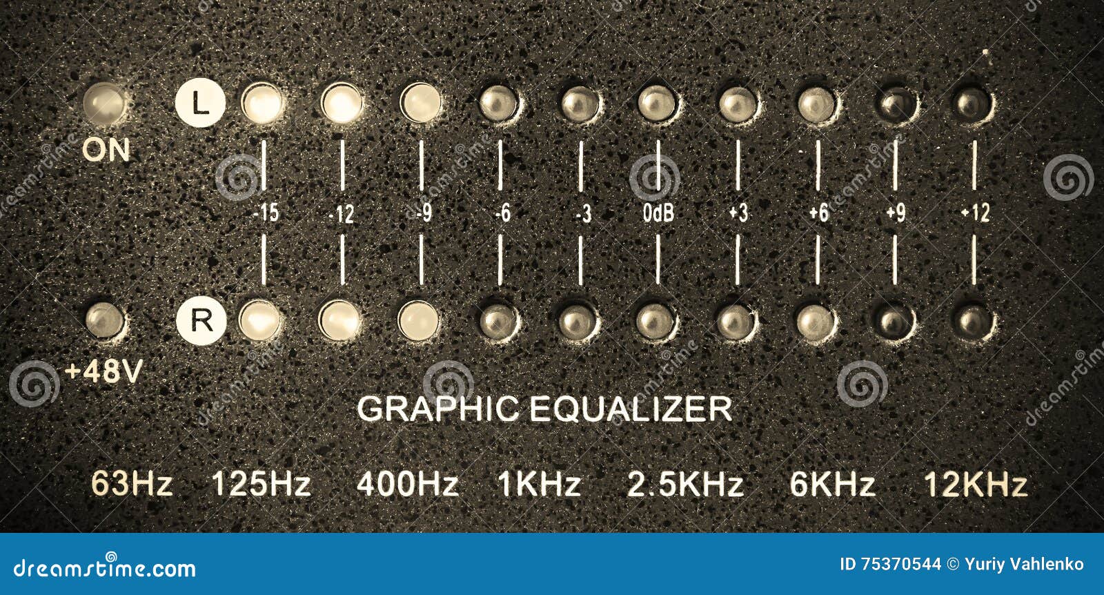 Equalizer Device for Recording and Reproduction of Sound Stock Photo ...