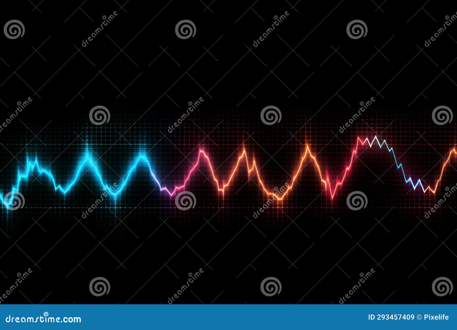 Equalizer Effect. Neon Lights. Sound Wave on a Black Background AI ...