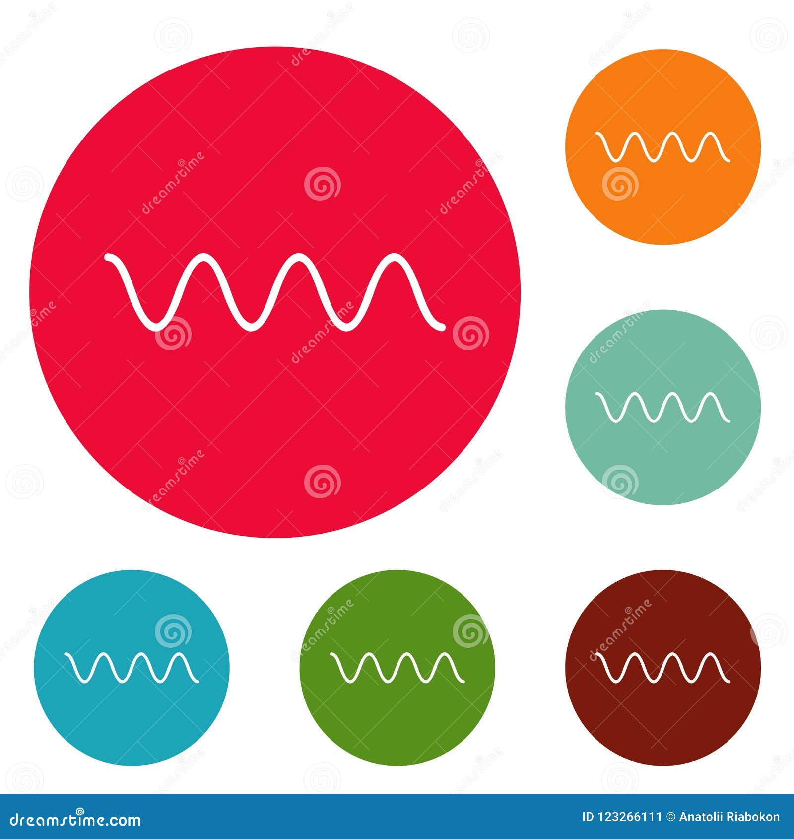 Equalizer Electronic Icons Circle Set Stock Illustration - Illustration ...