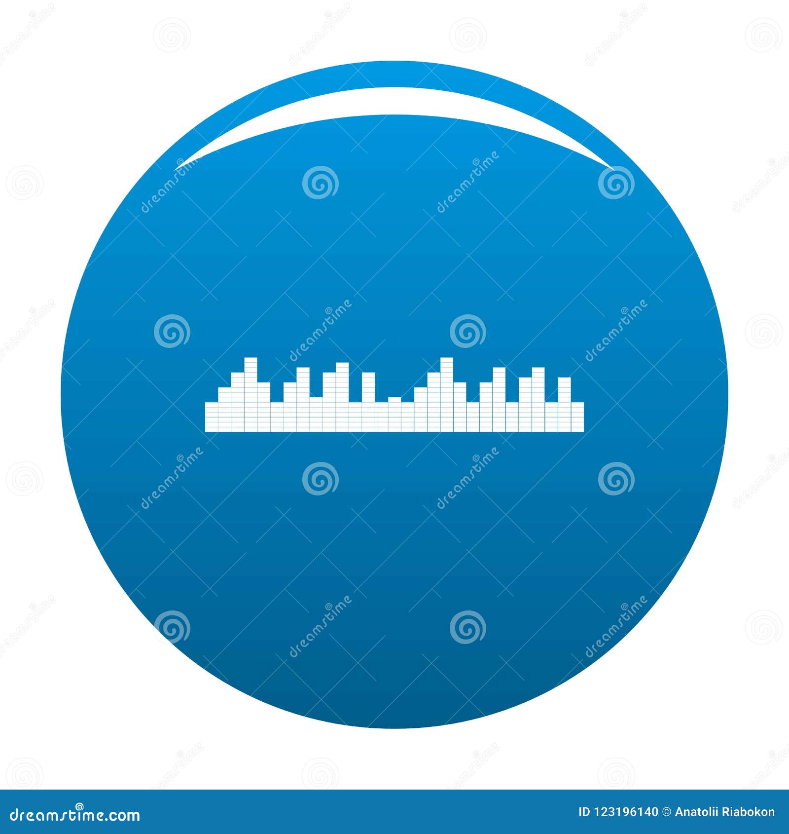 Equalizer Frequency Icon Blue Stock Illustration - Illustration of ...