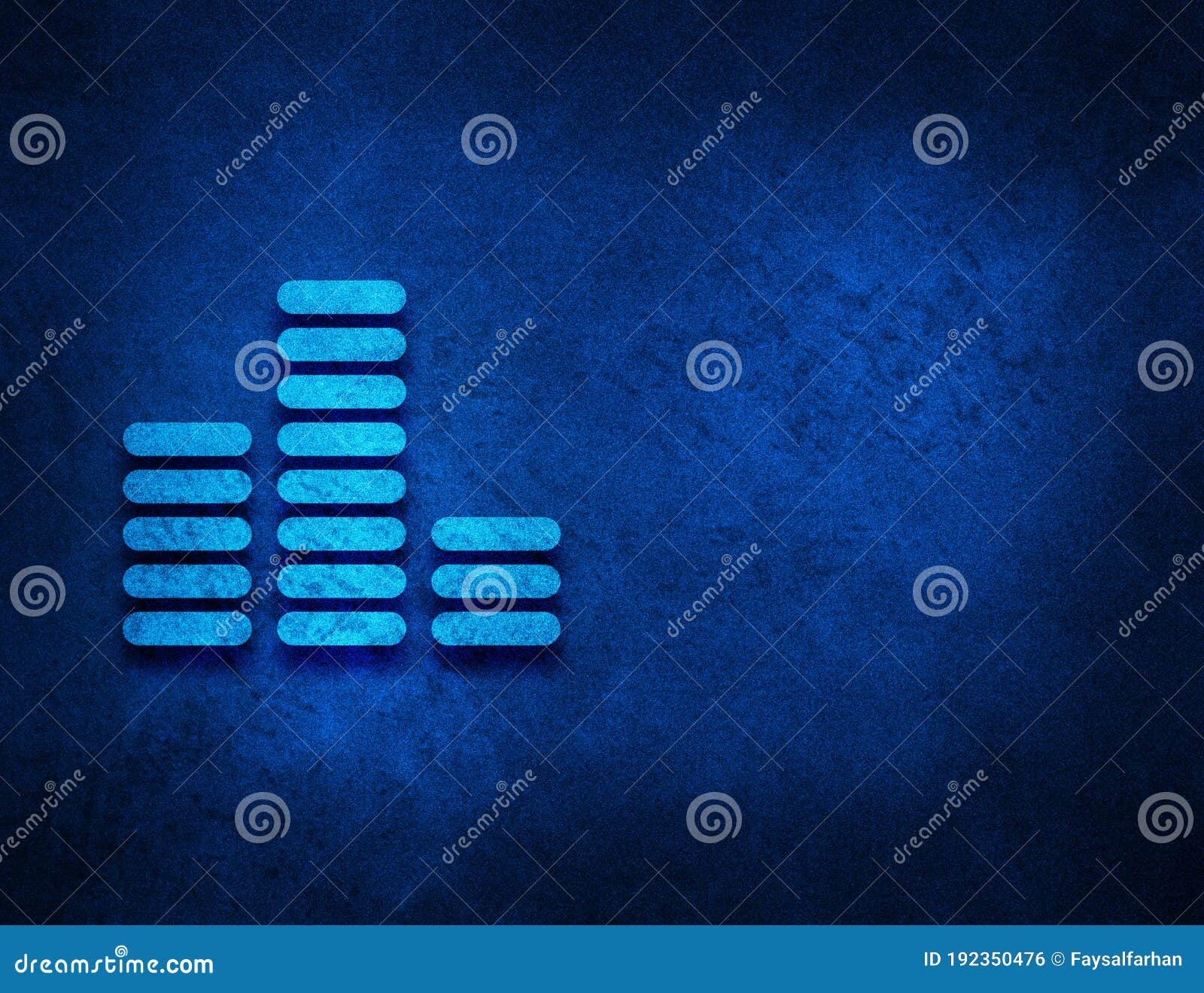 Equalizer Icon Artistic Abstract Blue Grunge Texture Background Stock ...