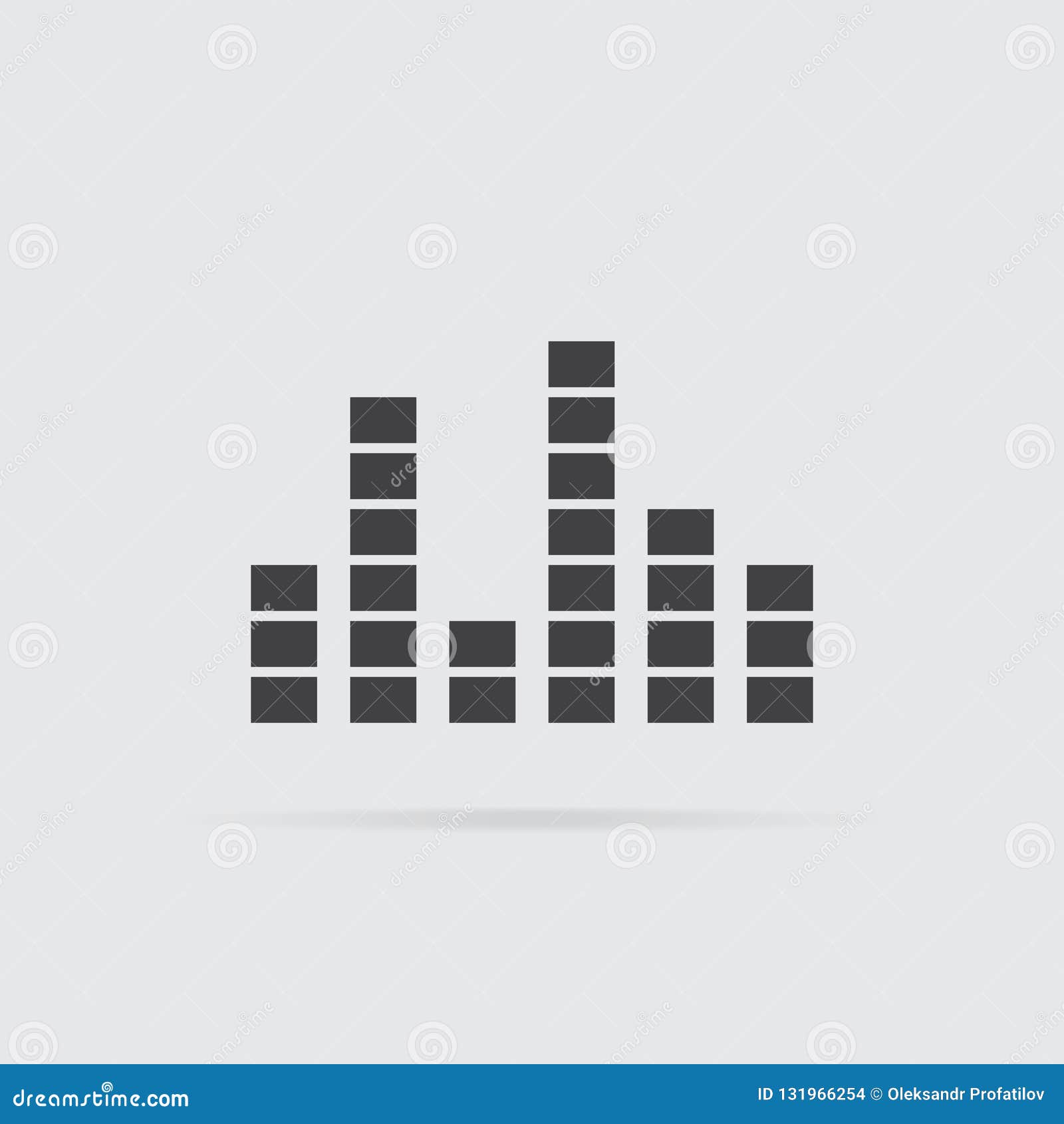 Equalizer Icon in Flat Style Isolated on Grey Background Stock Vector ...