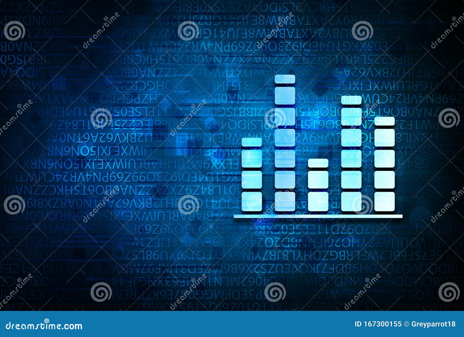 Equalizer Icon Abstract Blue Background Illustration Design Stock ...