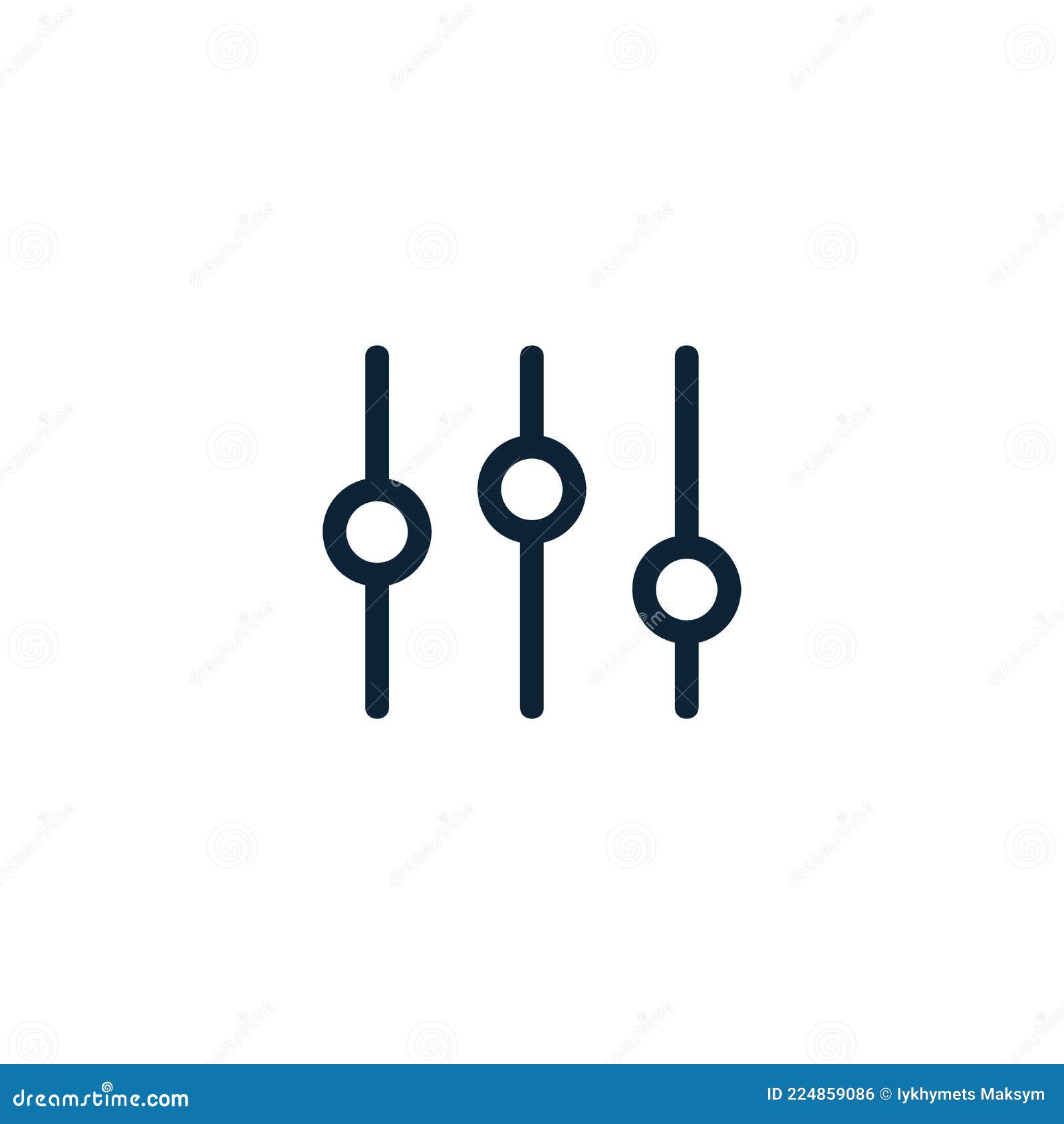 Equalizer Icon. Music Sound Wave Symbol on White Background Stock ...