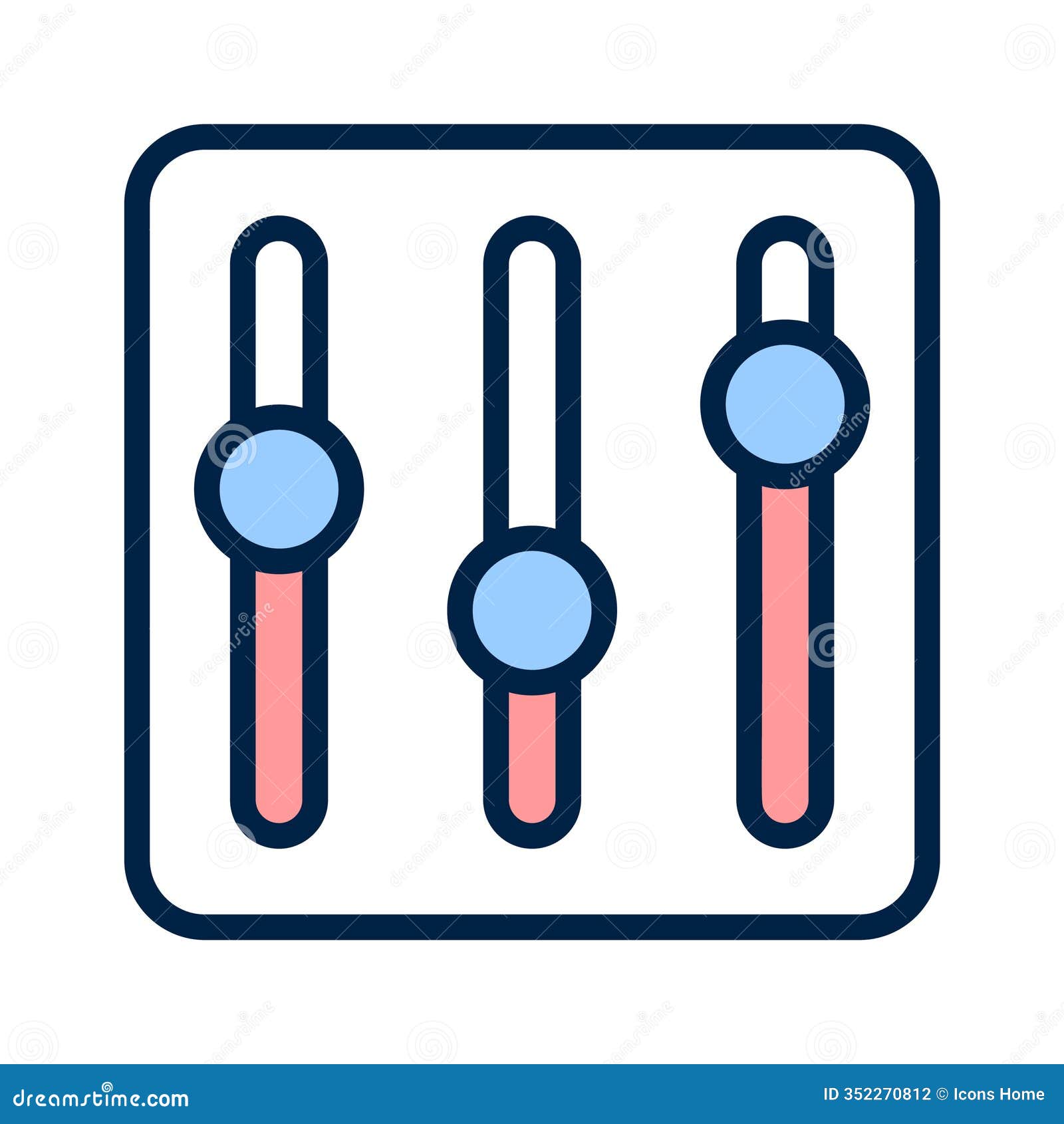 Equalizer Icon Representing Sound Adjustment and Audio Communication ...