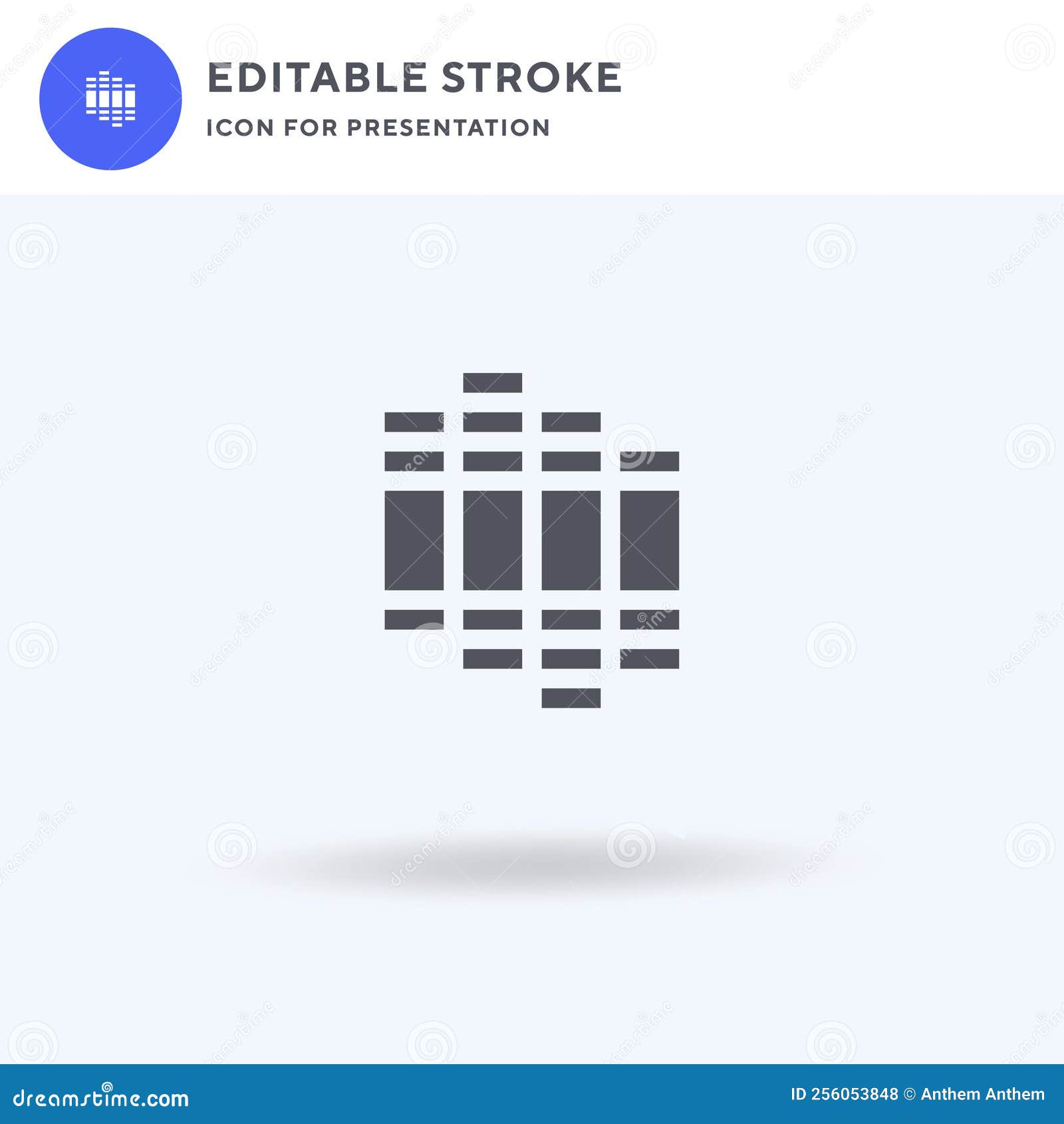 Equalizer Icon Vector, Filled Flat Sign, Solid Pictogram Isolated on ...