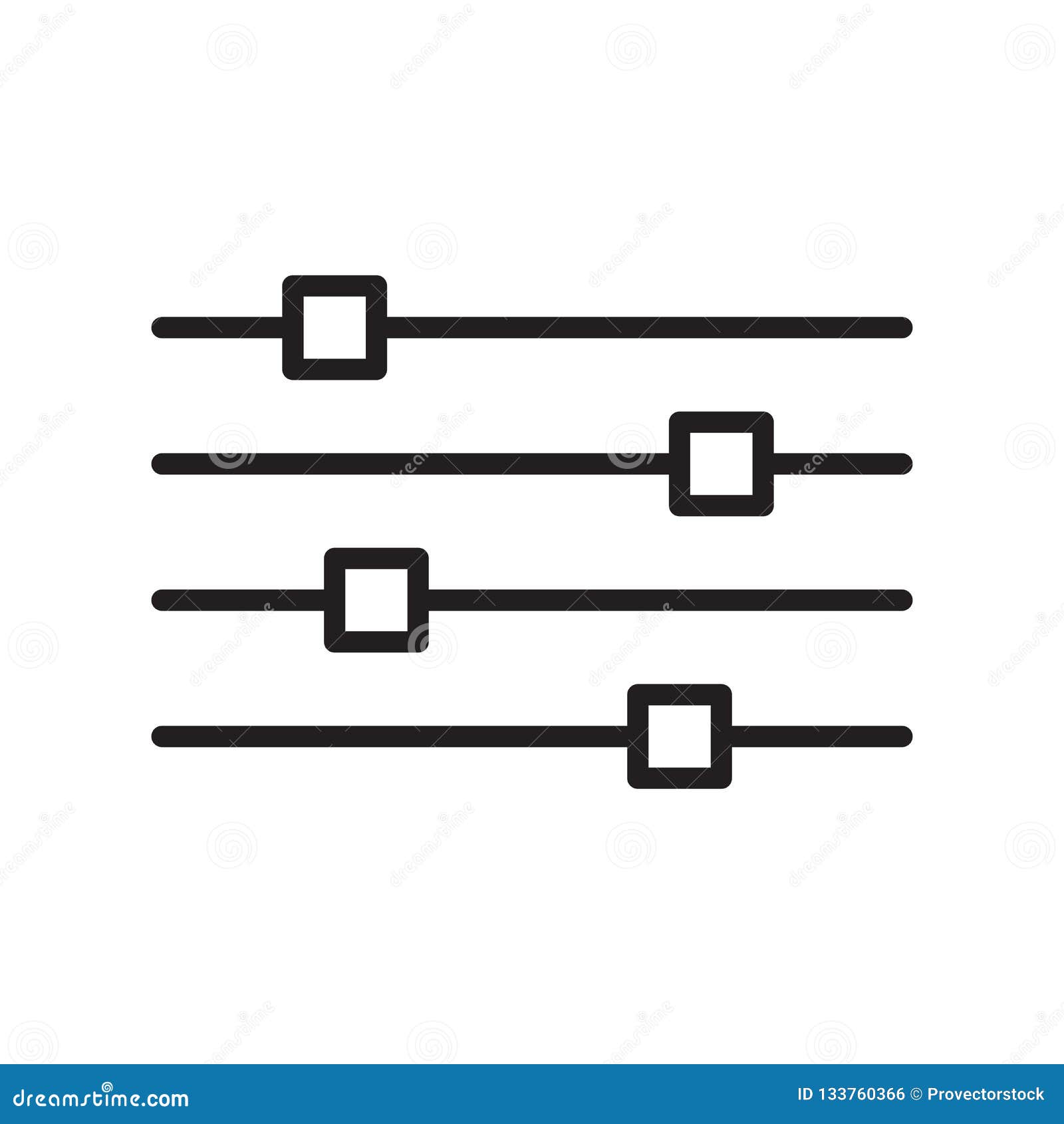 Equalizer Icon Vector Sign and Symbol Isolated on White Backgrou Stock ...