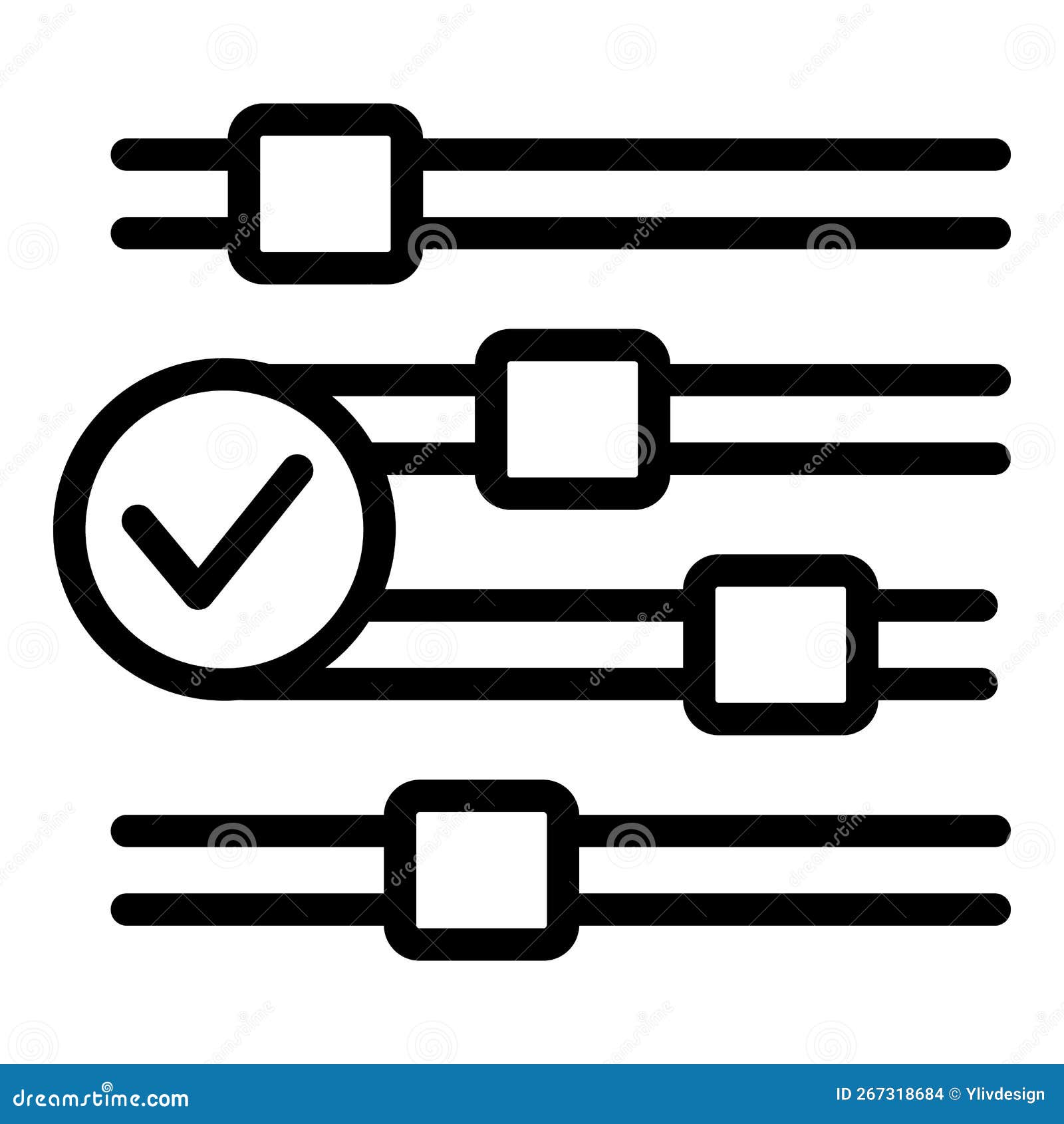 Equalizer Key Point Icon Outline Vector. Main Conclusion Stock ...