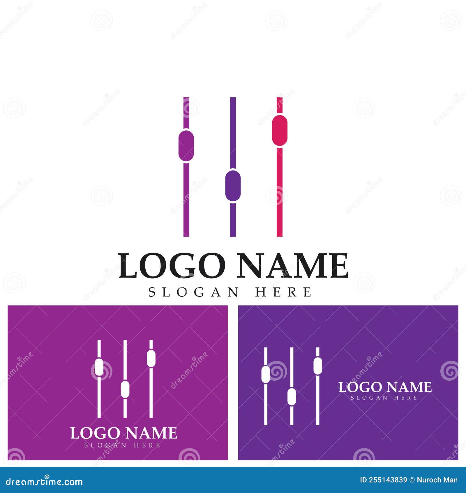 Equalizer Logo and Symbol Design. Stock Vector - Illustration of wave ...