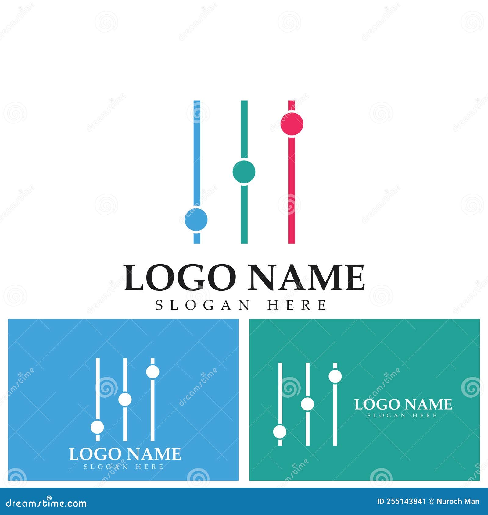 Equalizer Logo and Symbol Design. Stock Vector - Illustration of ...